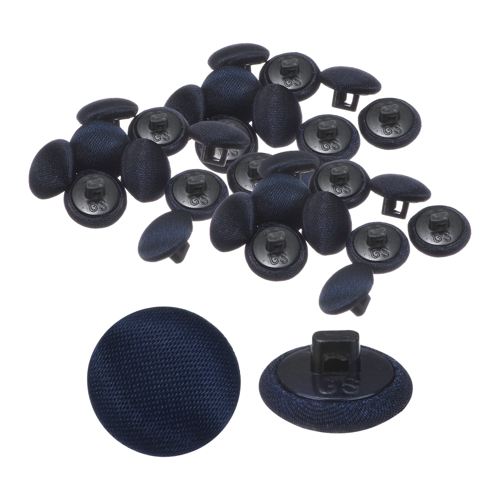 Uxcell 30pcs Satin Buttons 0.5" Smooth Satin Covered Round Buttons with ...