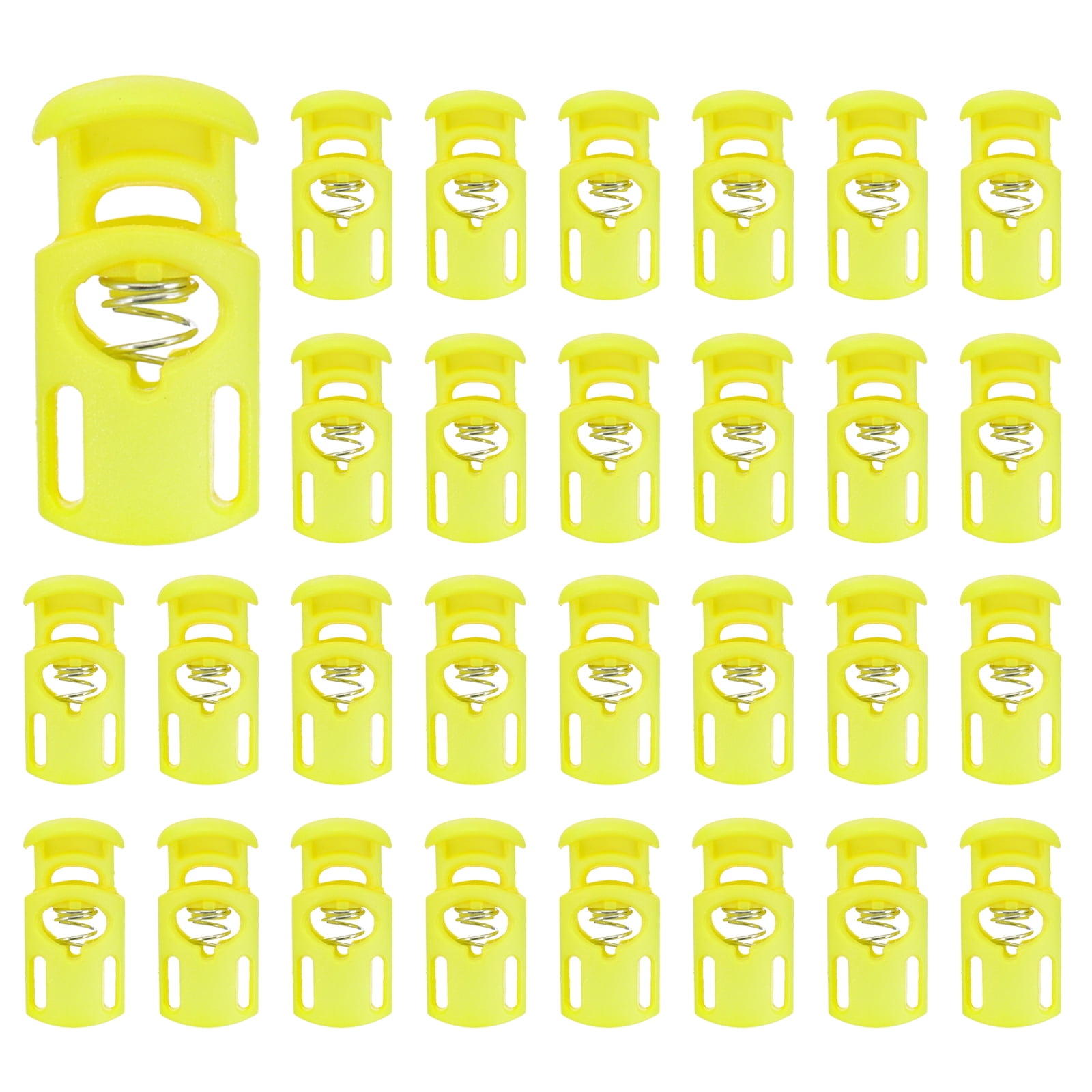 Uxcell 30pcs Spring Cord Locks Plastic Single Hole Toggle Stopper for ...