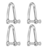 Uxcell 316 Stainless Steel Twist Shackle 3/16" 5mm, 264 lbs Load Twisted Clevis with Screw Pin 4 ...
