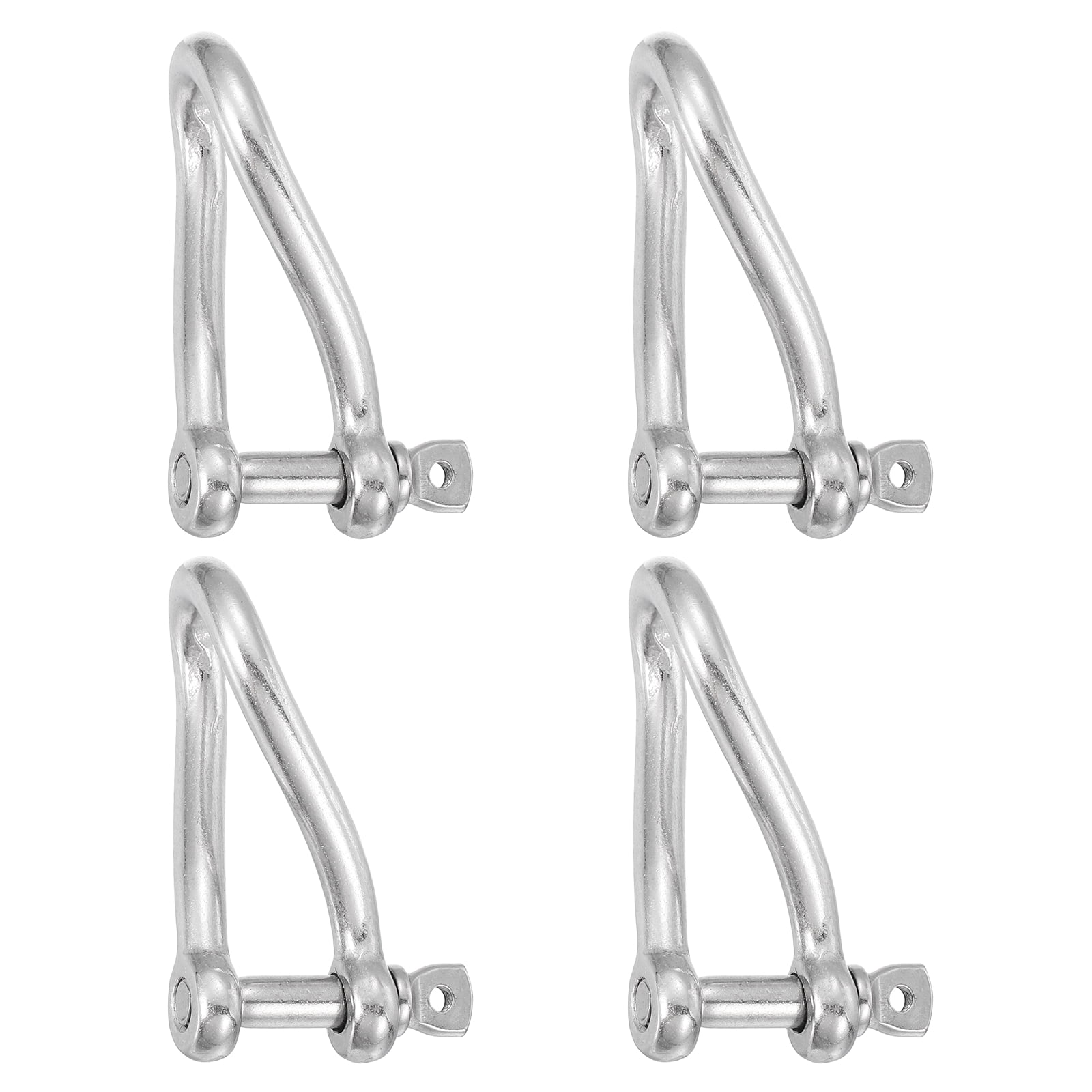 Uxcell 316 Stainless Steel Twist Shackle 5/16" 8mm, 661 lbs Load Twisted Clevis with Screw Pin 4 ...