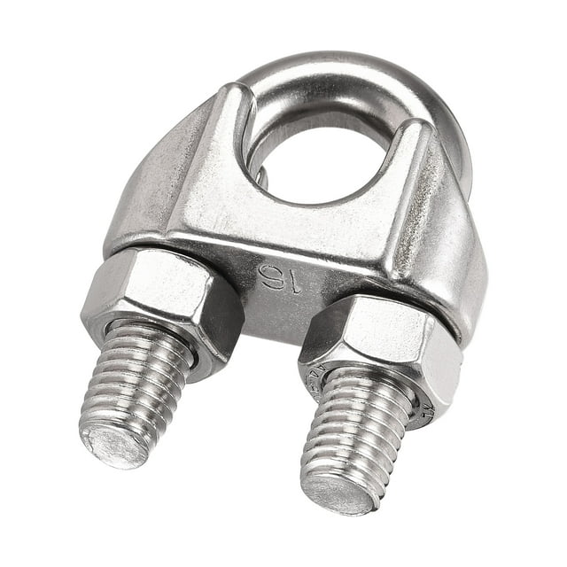 Uxcell 316 Stainless Steel Wire Rope Clip Clamp for 16mm Diameter Cable ...