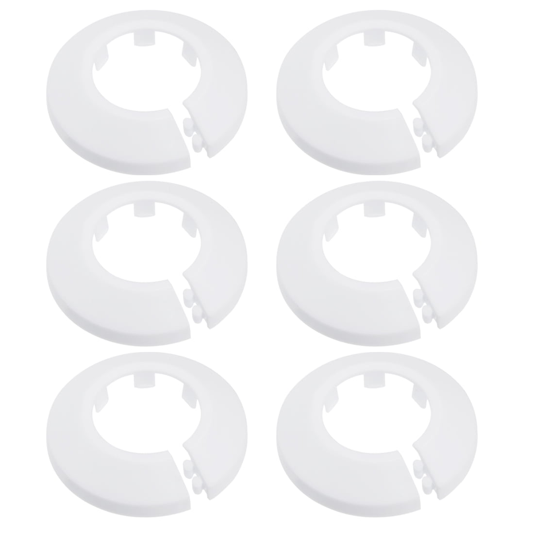 Uxcell 31mm PP Plastic Water Pipe Cover Decoration 6 Pack White ...