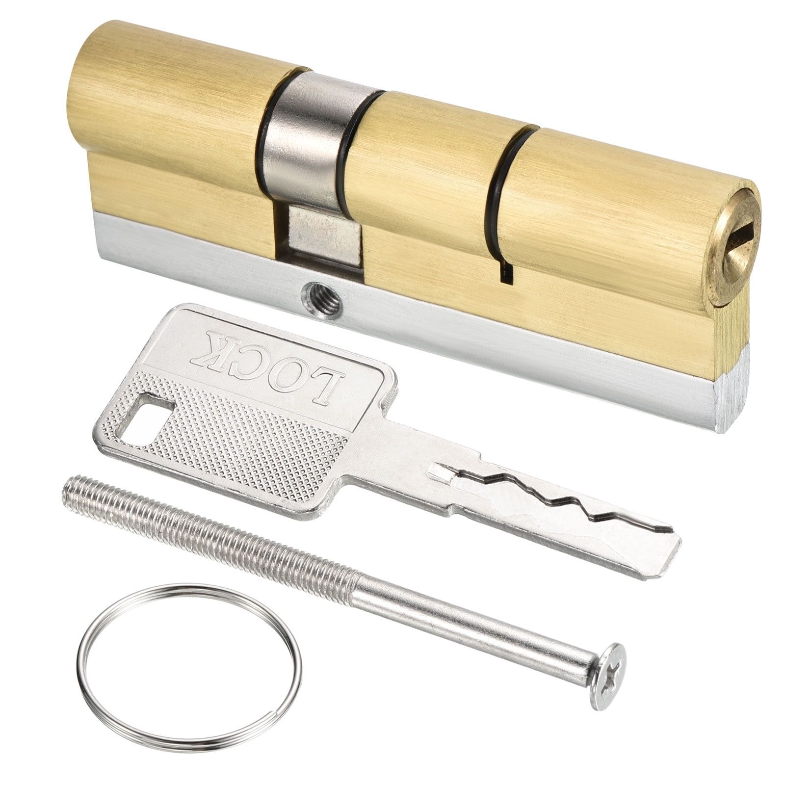 Uxcell 32.5/52.5 (85mm Overall) European Double Lock Cylinder with 8 ...