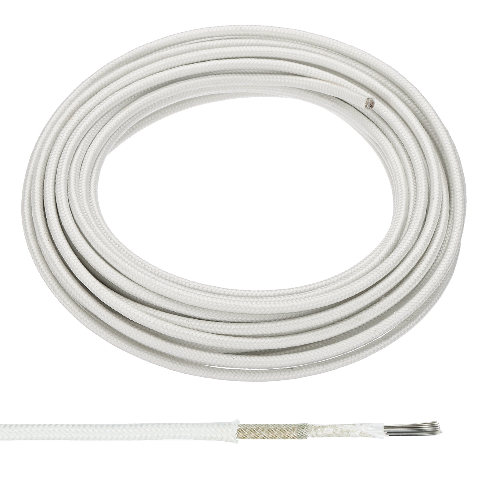 Uxcell 32.8Ft 13AWG High Temperature Wire, Nickel Plated Copper Wire Mica Glass Fiber Insulated ...