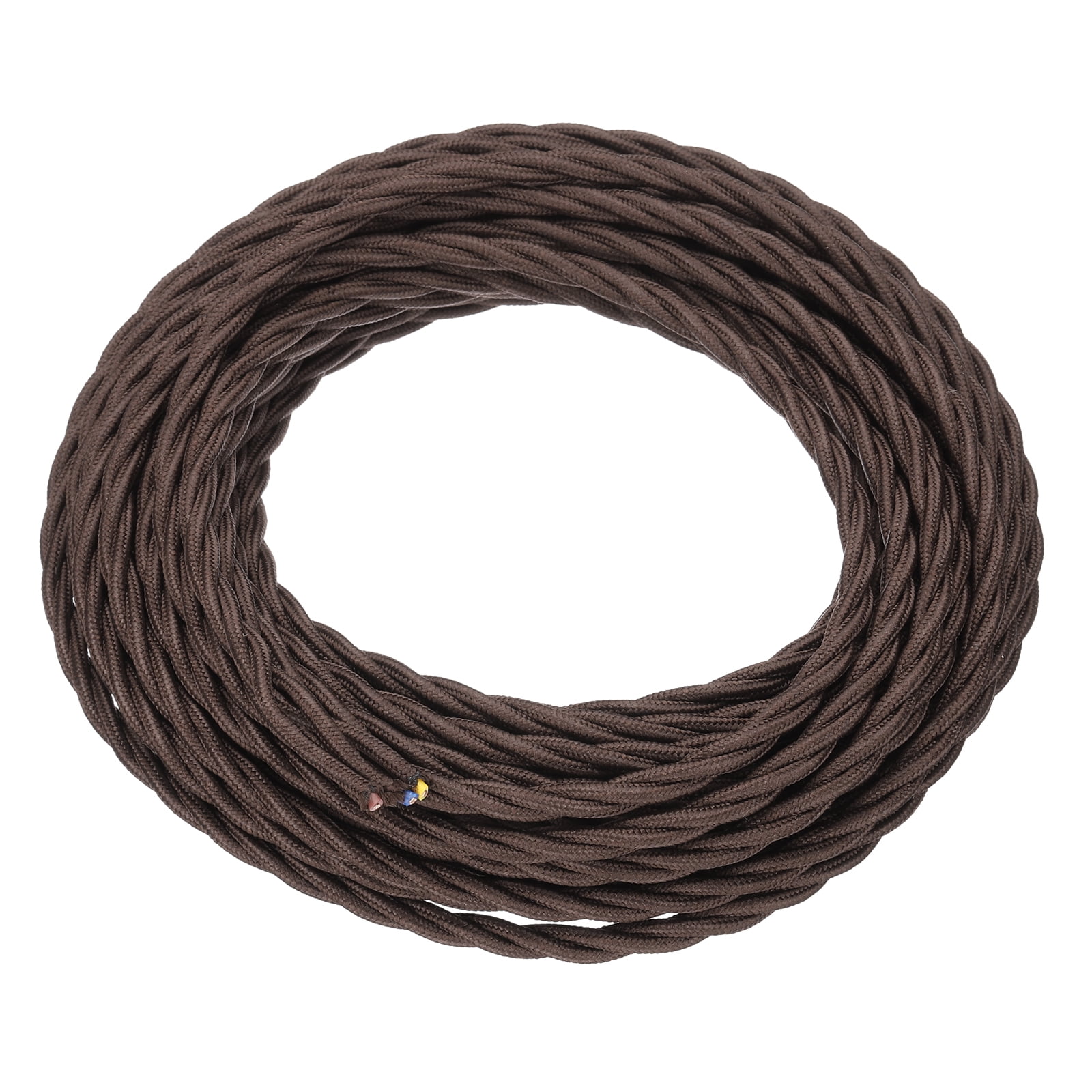 Uxcell 32.8Ft Twisted Cloth Covered Wire, 18/3 Cloth Covered Electrical ...