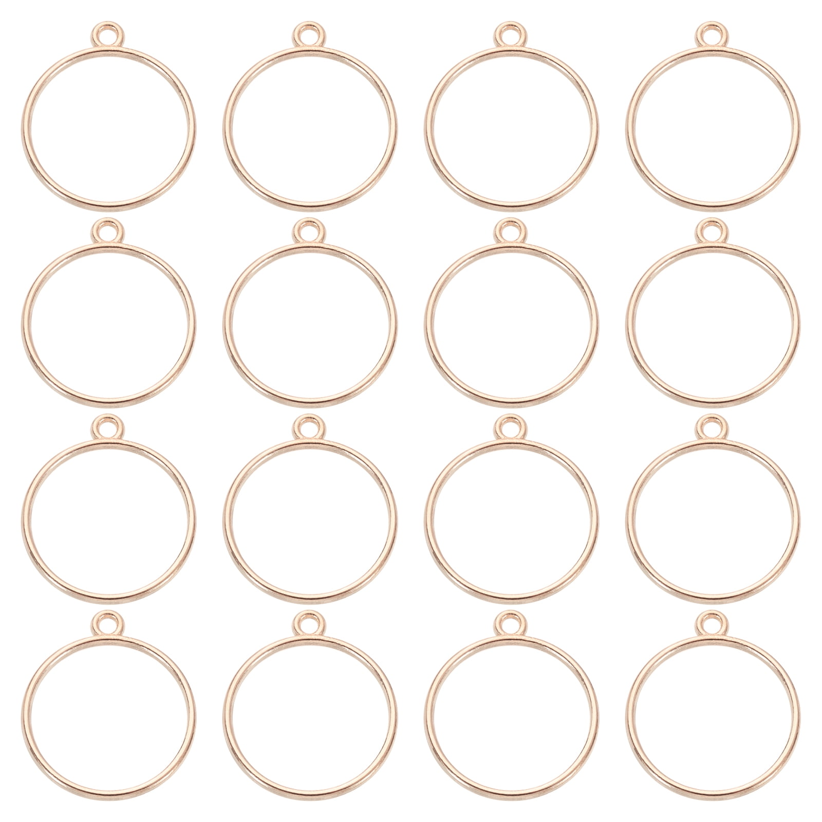 Uxcell 32 Pack Open Bezel, Round Resin Bezels Pendants Open Back Bezel ...