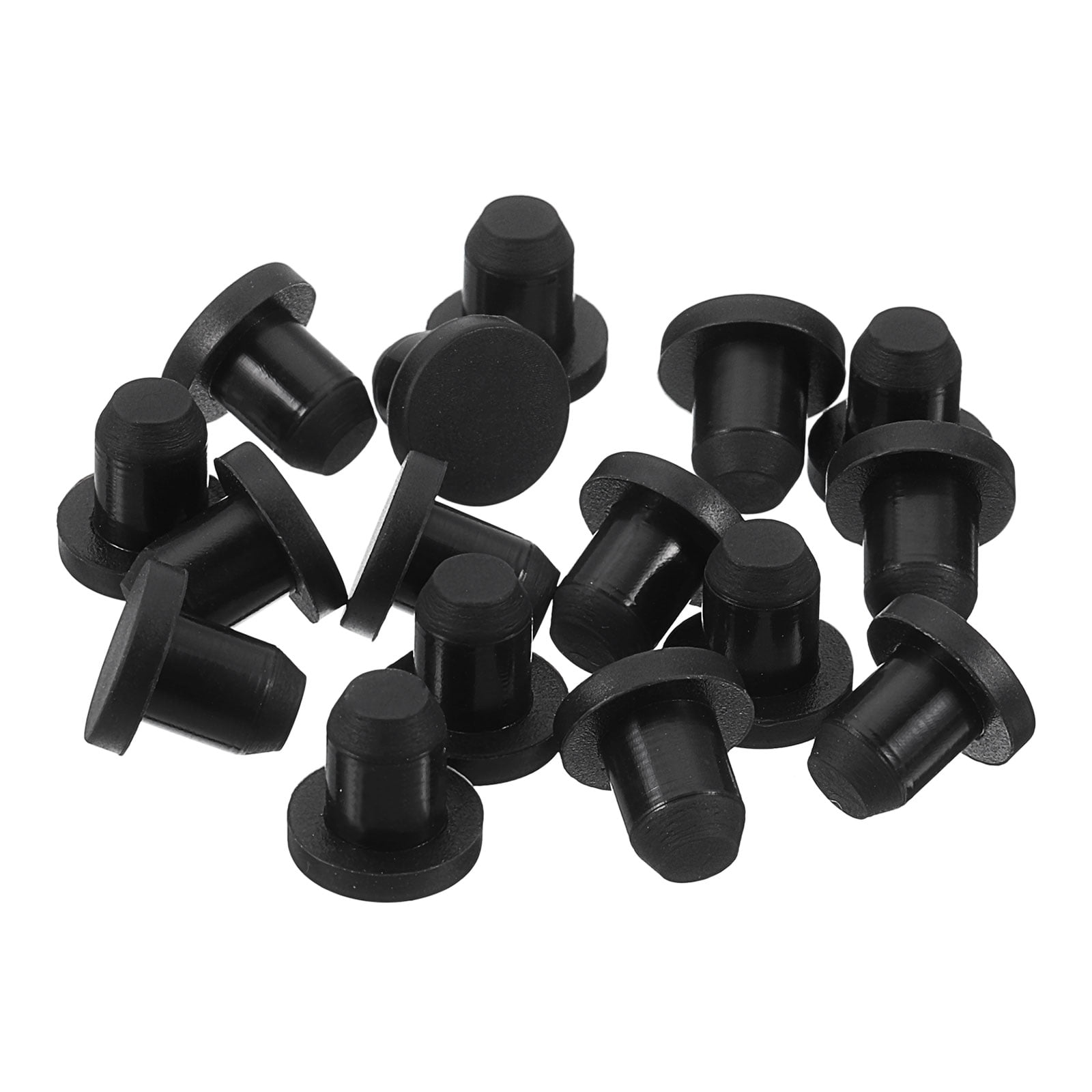 Uxcell 32 Pieces Black Rubber Stopper, 6.3mm Plug Holes for 6mm/0.24 ...