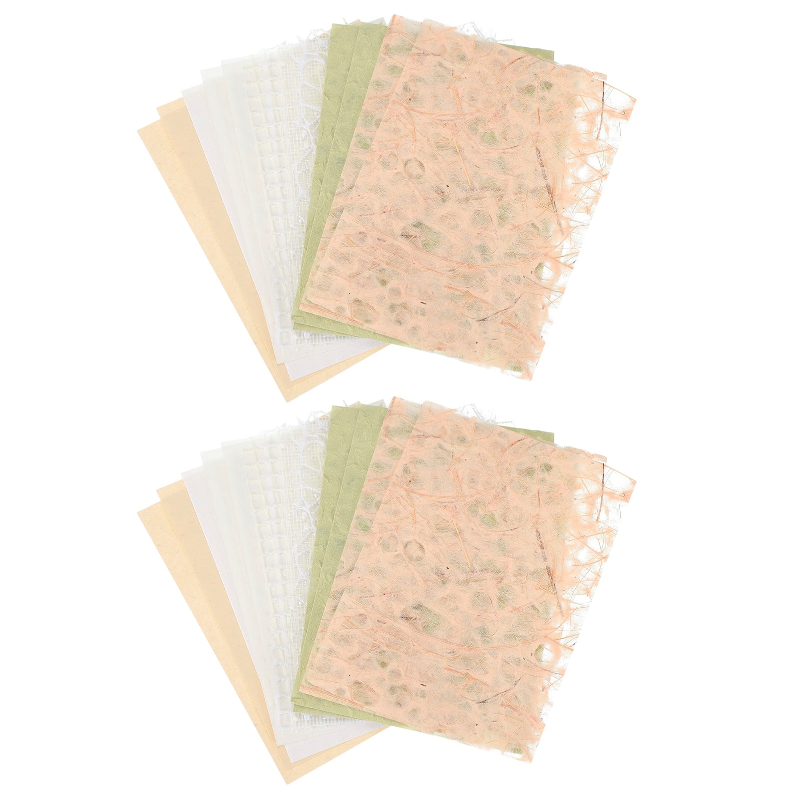 Uxcell 32 Sheets Textured Scrapbook Paper, Mixed Special Paper Mesh ...