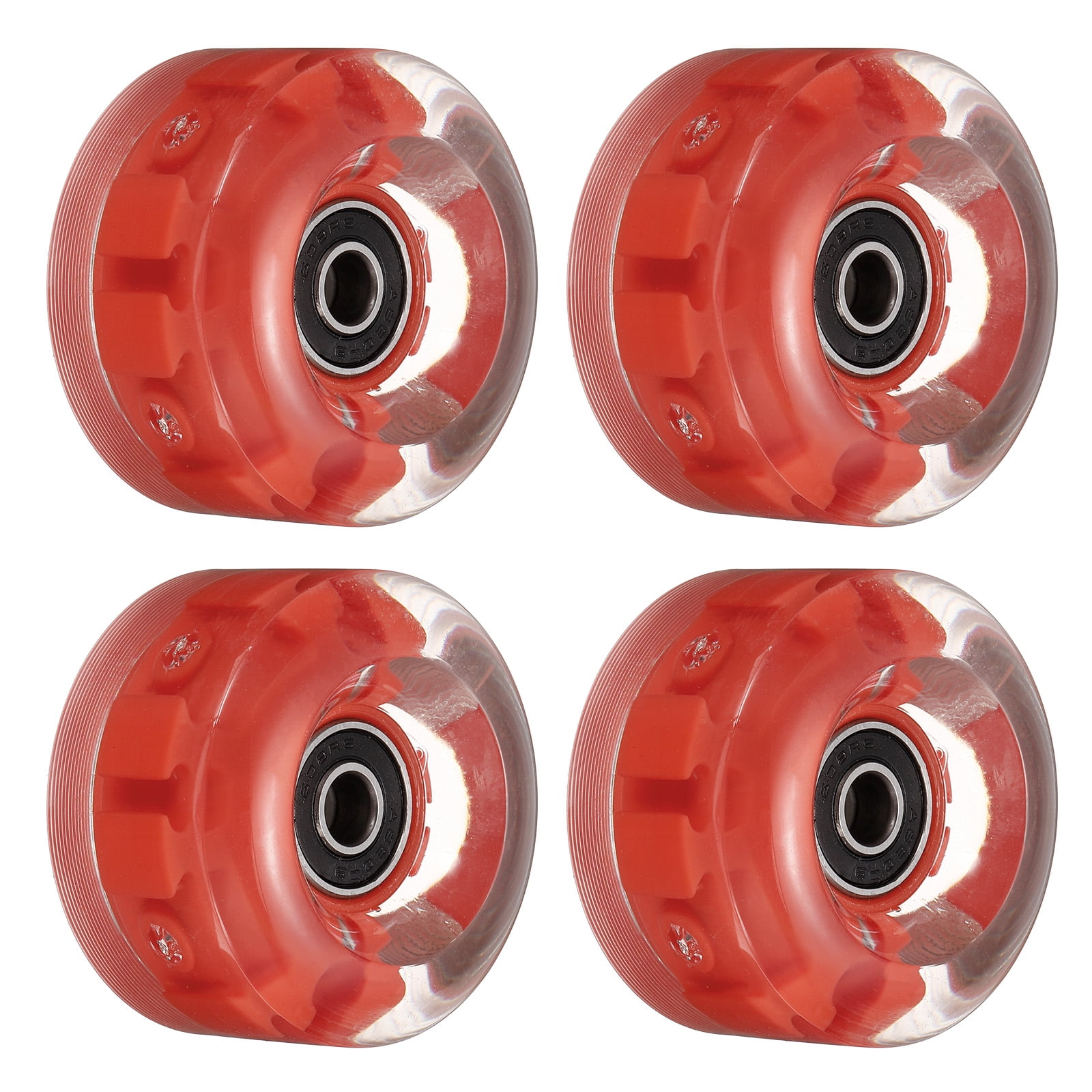 Uxcell 32 x 58mm Roller Skate Wheels with Bearings Light Up Wheel Quad ...