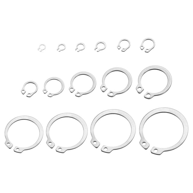 Uxcell 325 Pack External Retaining Rings, 16 Sizes 304 Stainless Steel ...