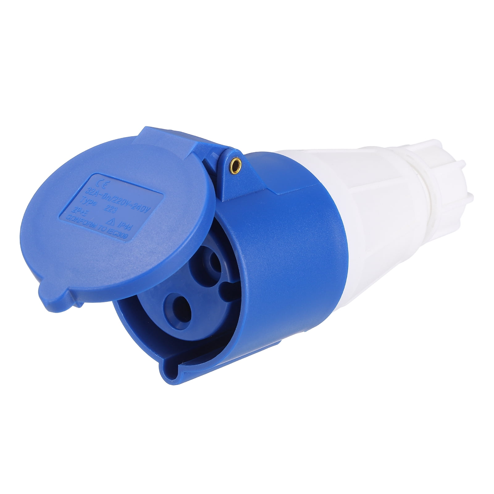 Uxcell 32A 3 Pin CEE Industrial Socket Connector, 220-240V 2P+E IP44 ...