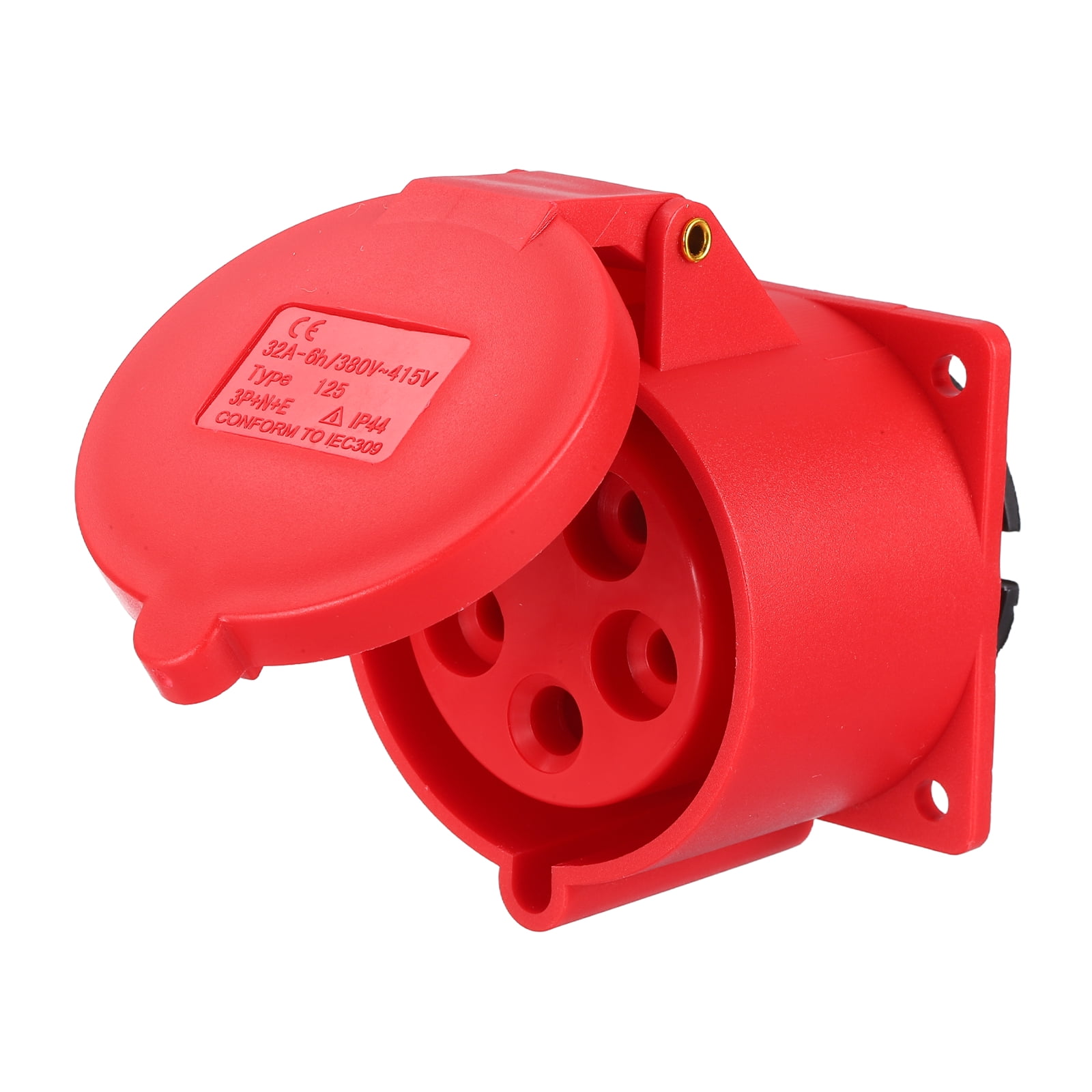 Uxcell 32A 5 Pin CEE Industrial Socket Connector, 380-415V 3P+E+N IP44 ...