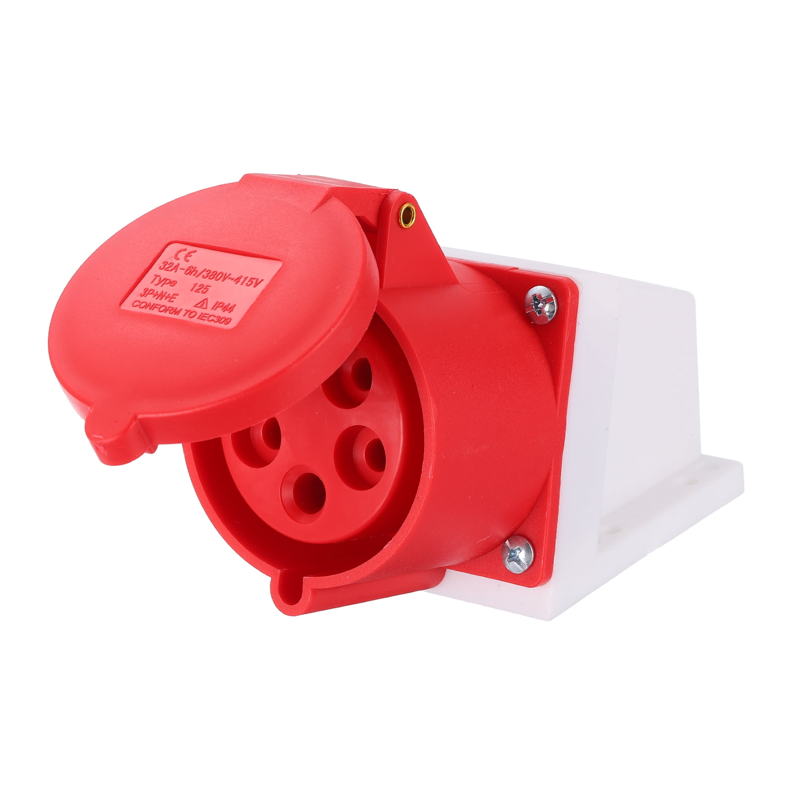 Uxcell 32A 5 Pin CEE Industrial Socket Connector, 380-415V 3P+E+N IP44 ...