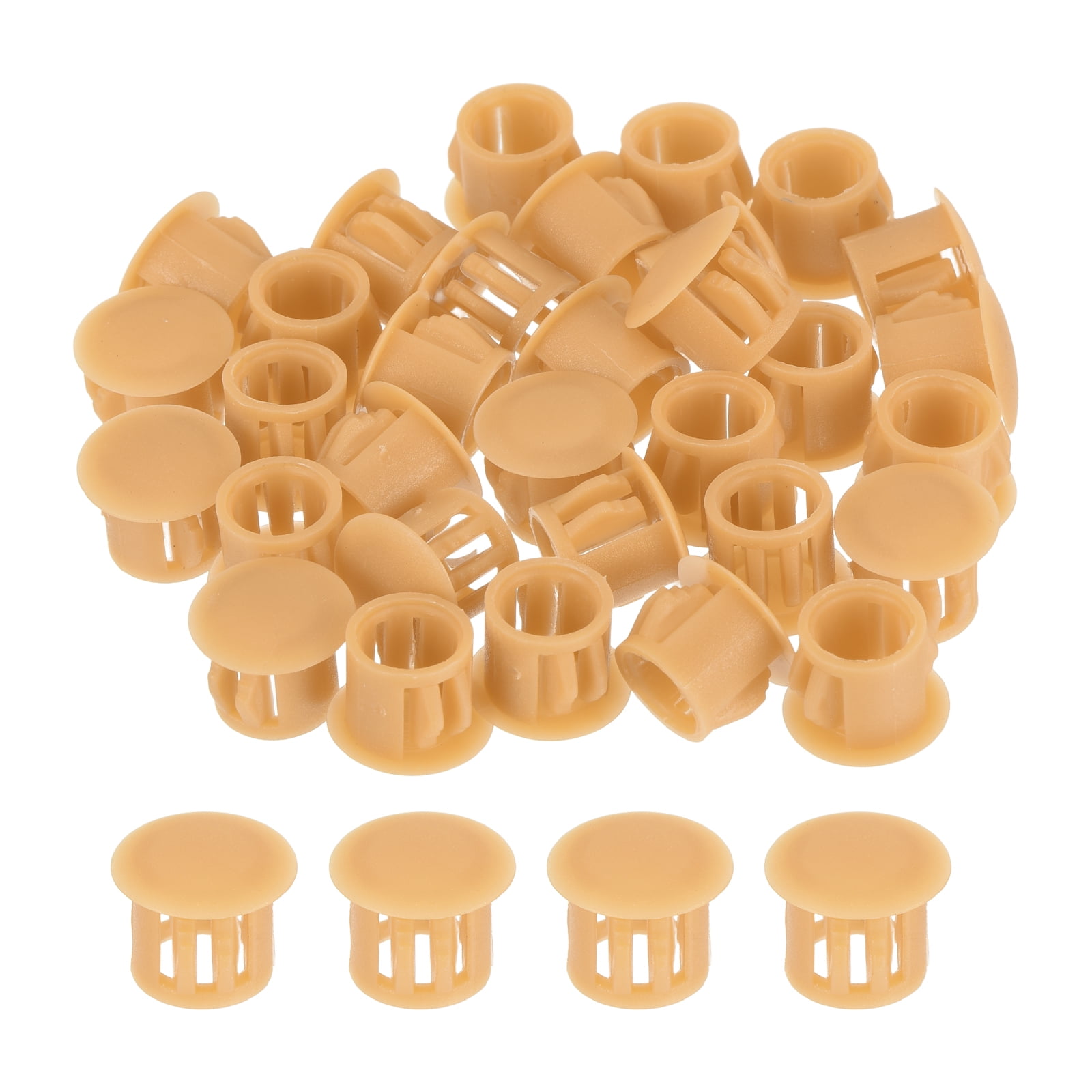 Uxcell 32Pcs Plastic Hole Plugs, Flush Type Panel Hole Plugs Insert End ...