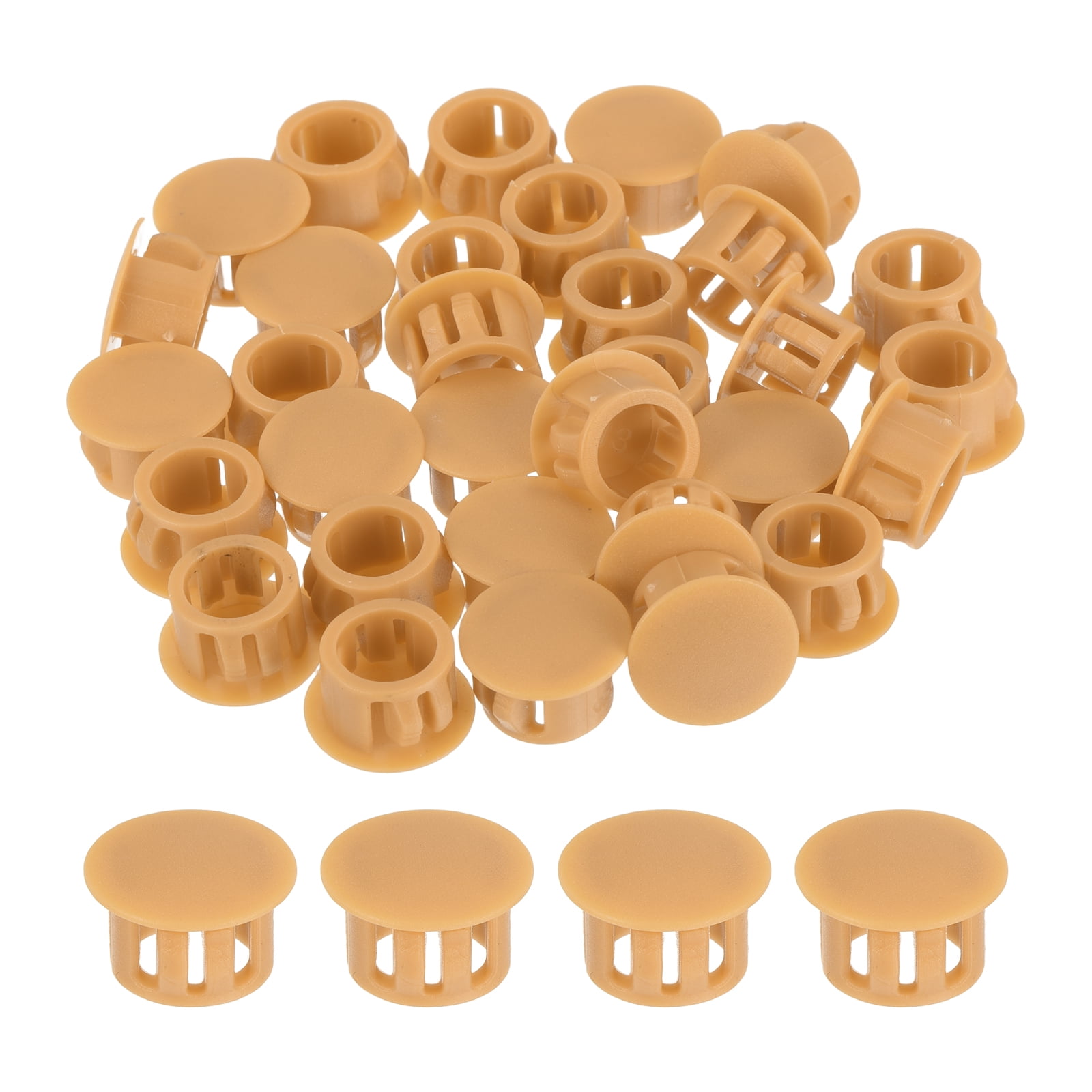 Uxcell 32PCS 13mm(1/2") Orange Plastic Hole Plugs, Flush Type Panel ...