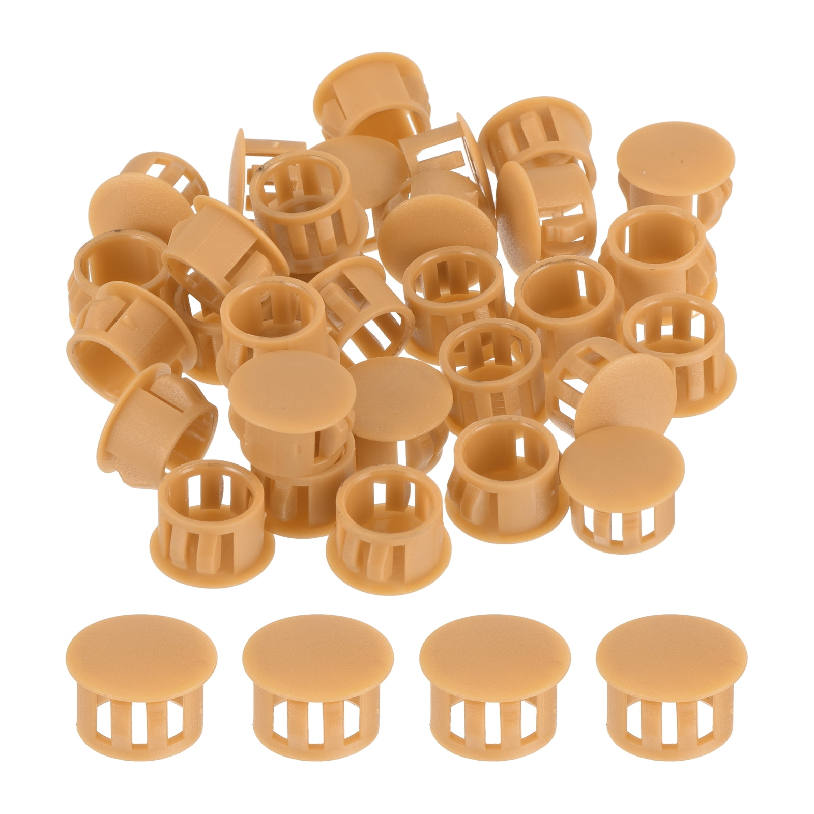 Uxcell 32PCS 14mm(9/16") Orange Plastic Hole Plugs, Flush Type Panel ...