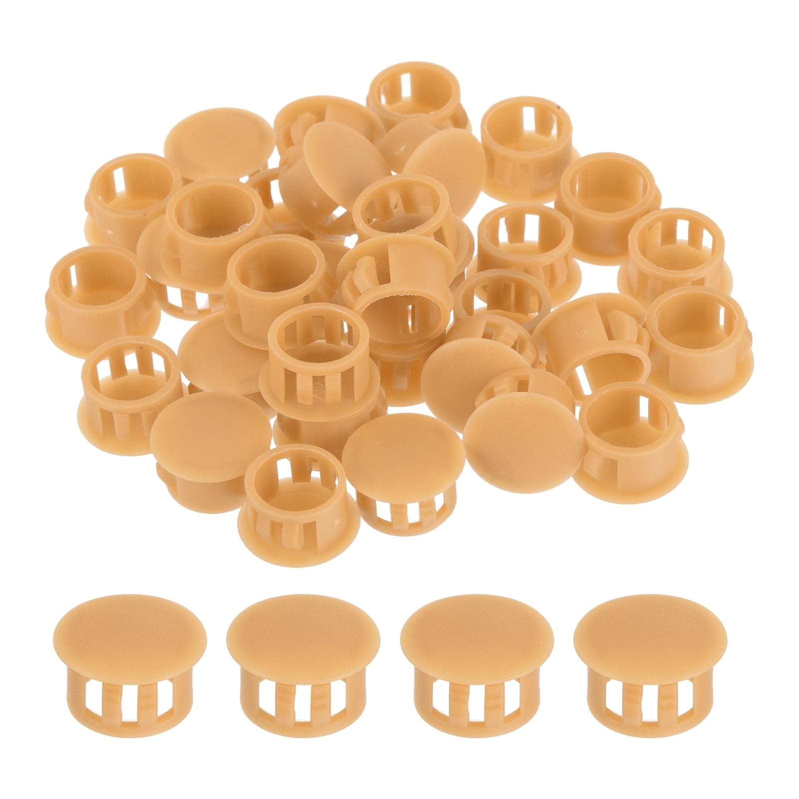 Uxcell 32Pcs Plastic Hole Plugs, Flush Type Panel Hole Plugs Insert End ...
