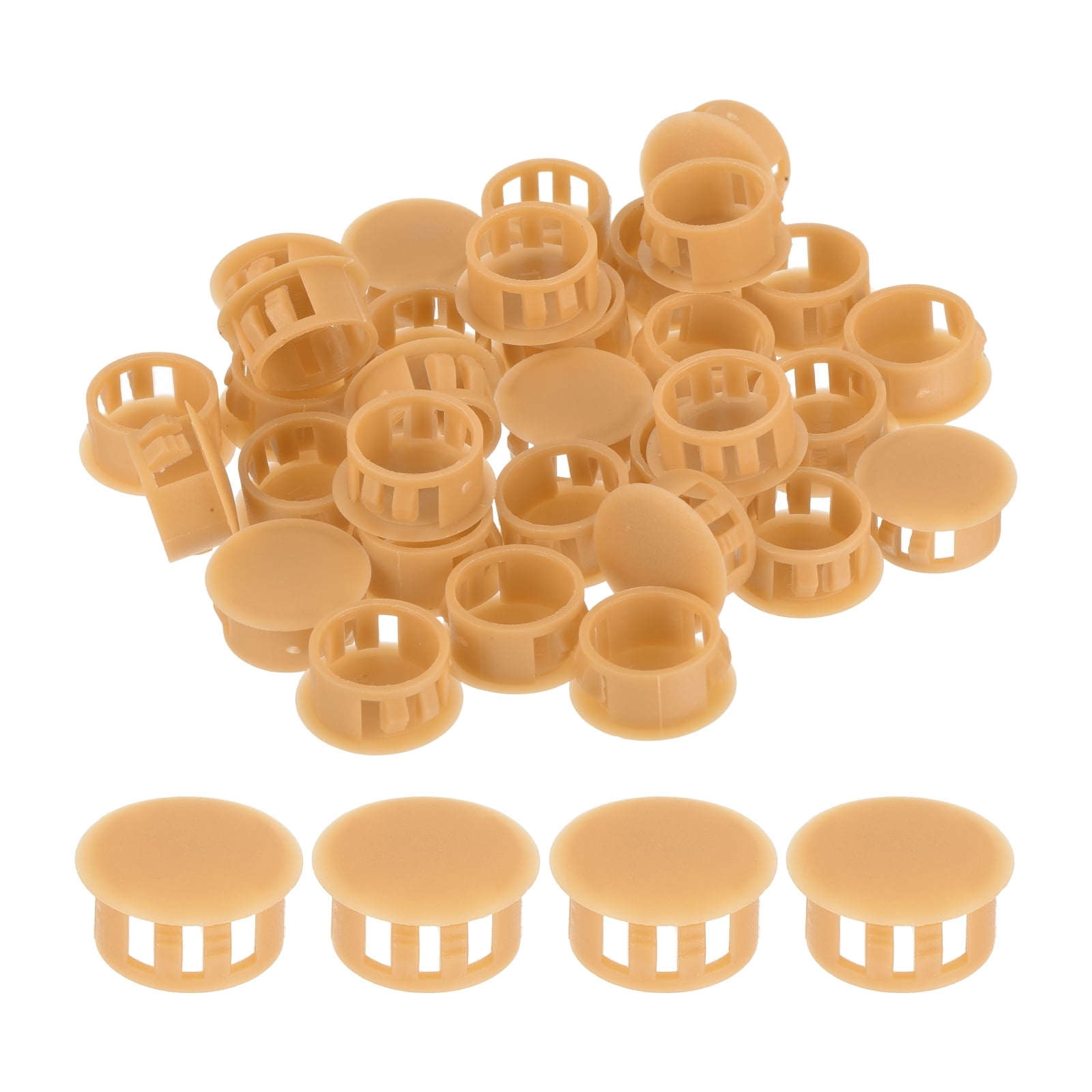 Uxcell 32PCS 17mm(11/16") Orange Plastic Hole Plugs, Flush Type Panel ...