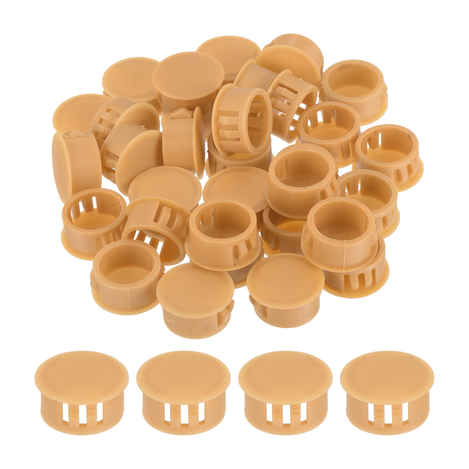 Uxcell 32PCS 18mm(11/16") Orange Plastic Hole Plugs, Flush Type Panel ...