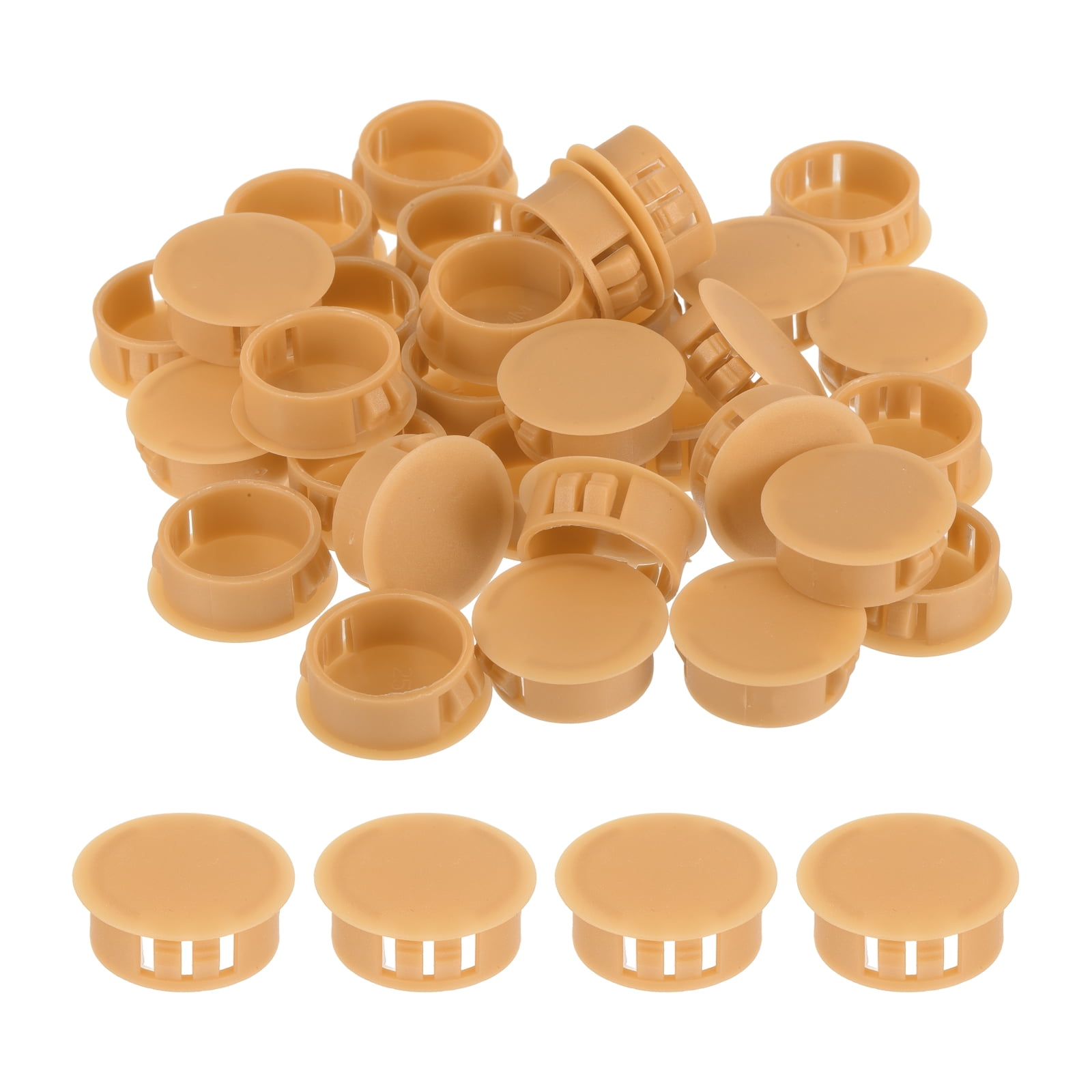 Uxcell 32PCS 25mm(1") Orange Plastic Hole Plugs, Flush Type Panel Hole ...