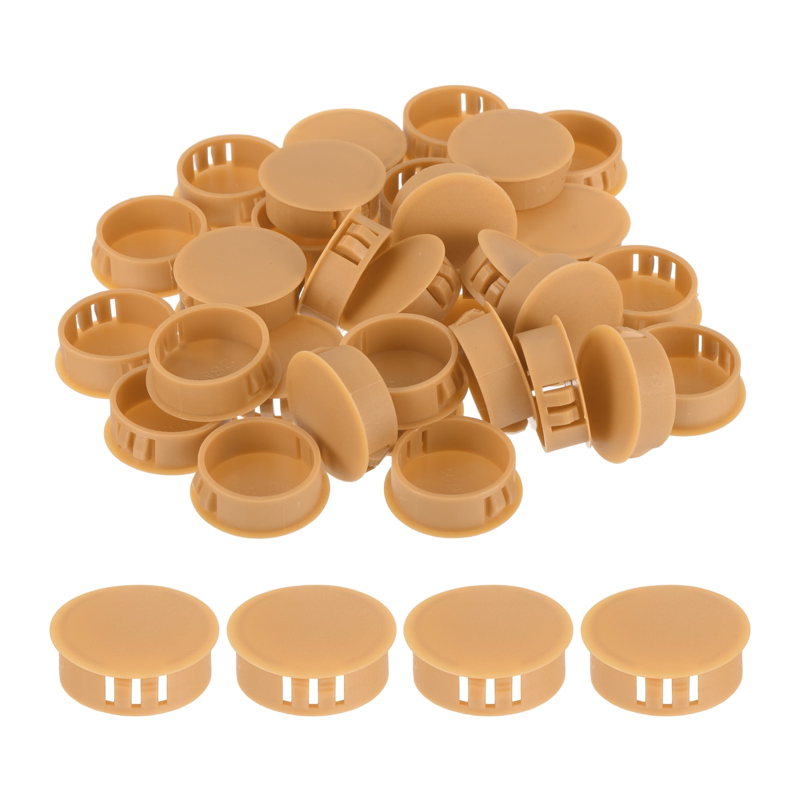 Uxcell 32PCS 28mm(1 1/8") Orange Plastic Hole Plugs, Flush Type Panel ...