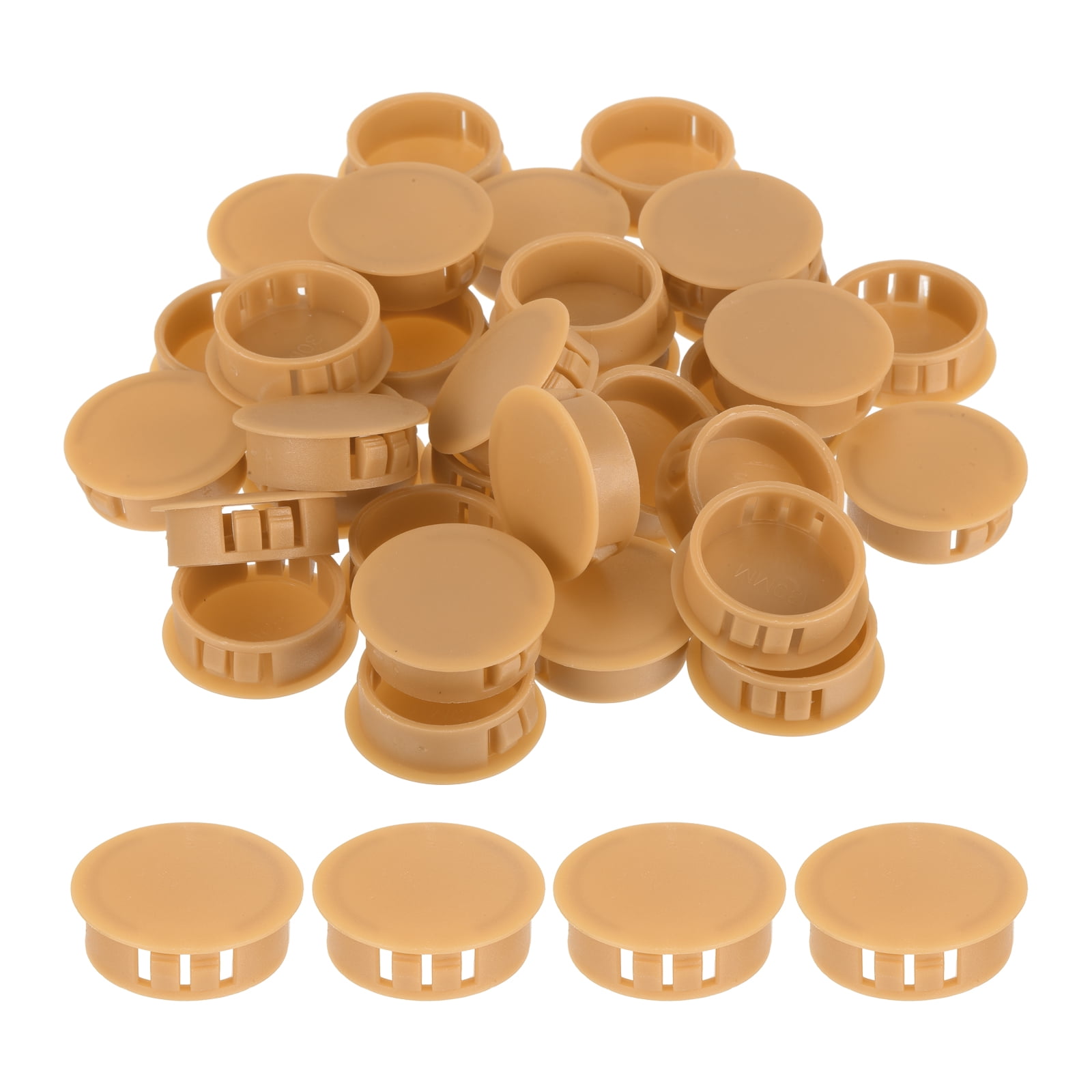 Uxcell 32Pcs Plastic Hole Plugs, Flush Type Panel Hole Plugs Insert End ...