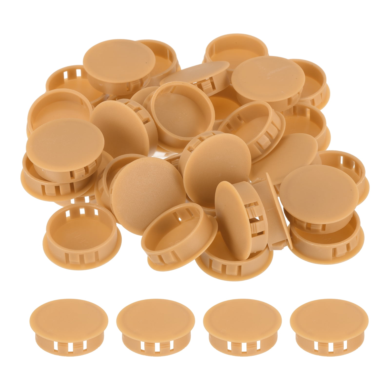 Uxcell 32PCS 35mm(1 3/8") Orange Plastic Hole Plugs, Flush Type Panel ...