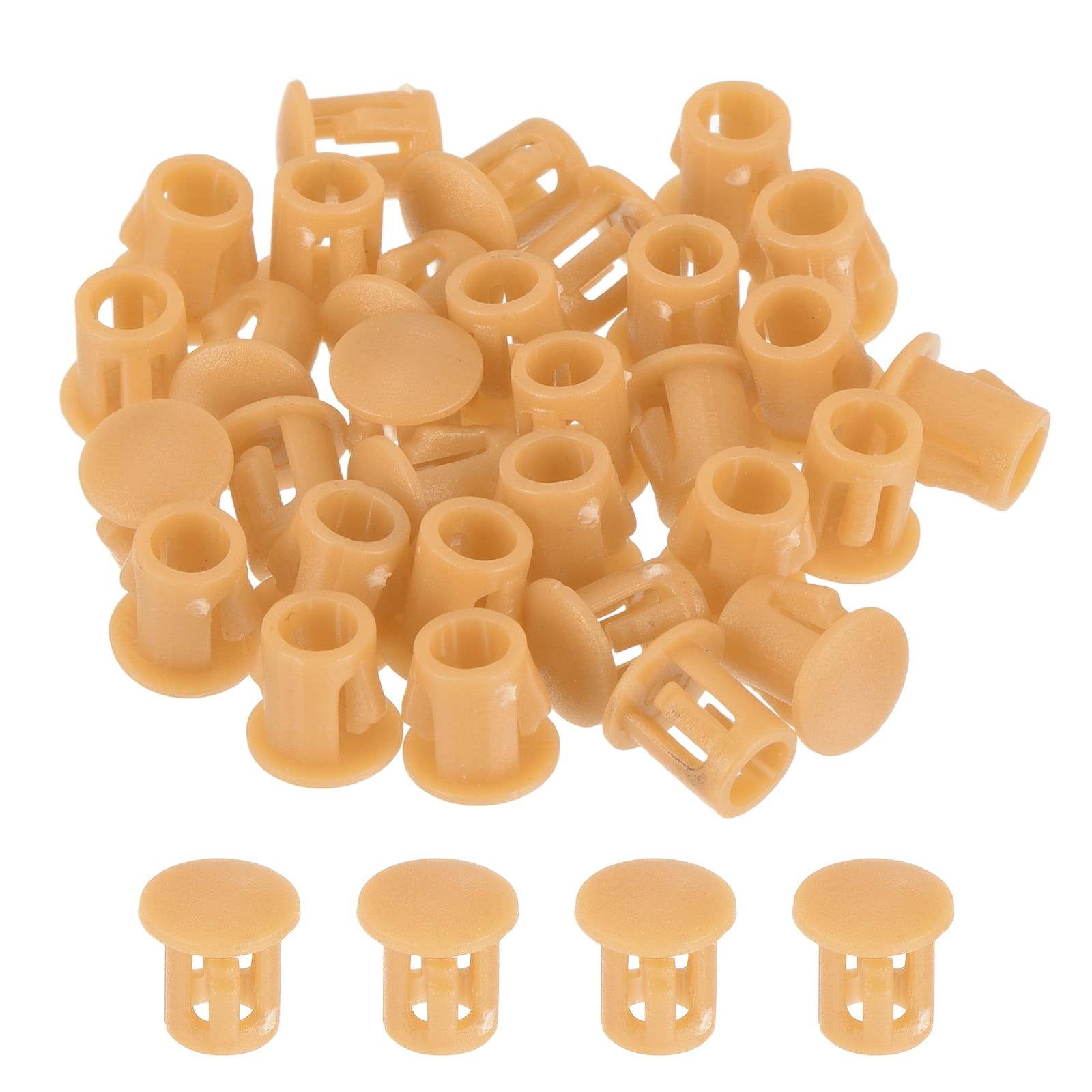 Uxcell 32PCS 5mm(3/16") Orange Plastic Hole Plugs, Flush Type Panel ...