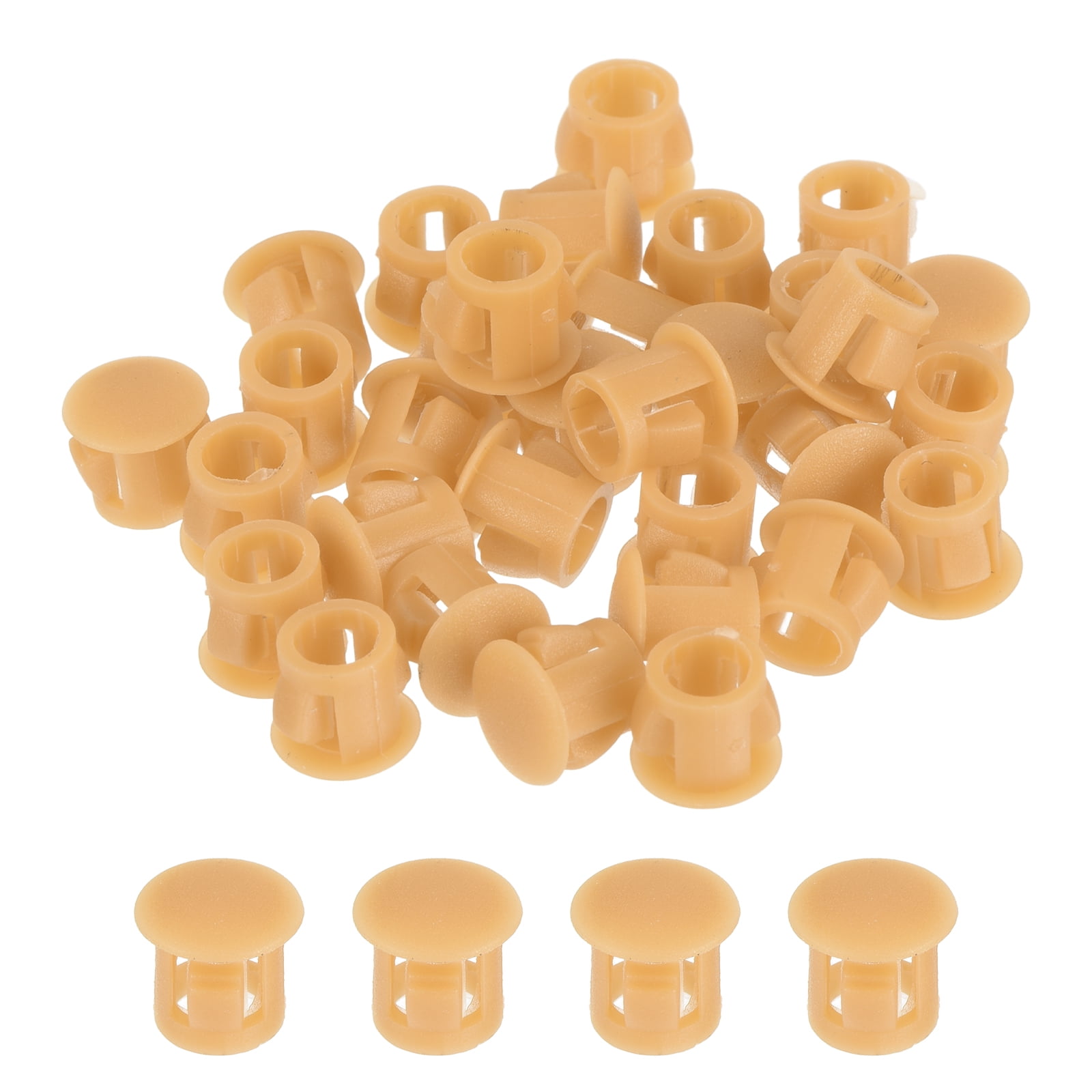 Uxcell 32PCS 7mm(1/4") Orange Plastic Hole Plugs, Flush Type Panel Hole ...