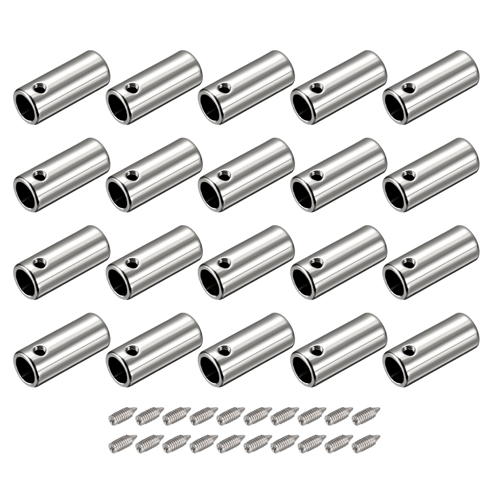 Uxcell 32Pack 5mm Metal Shoelace Tips Screws Shoelace End Tip Cords End ...