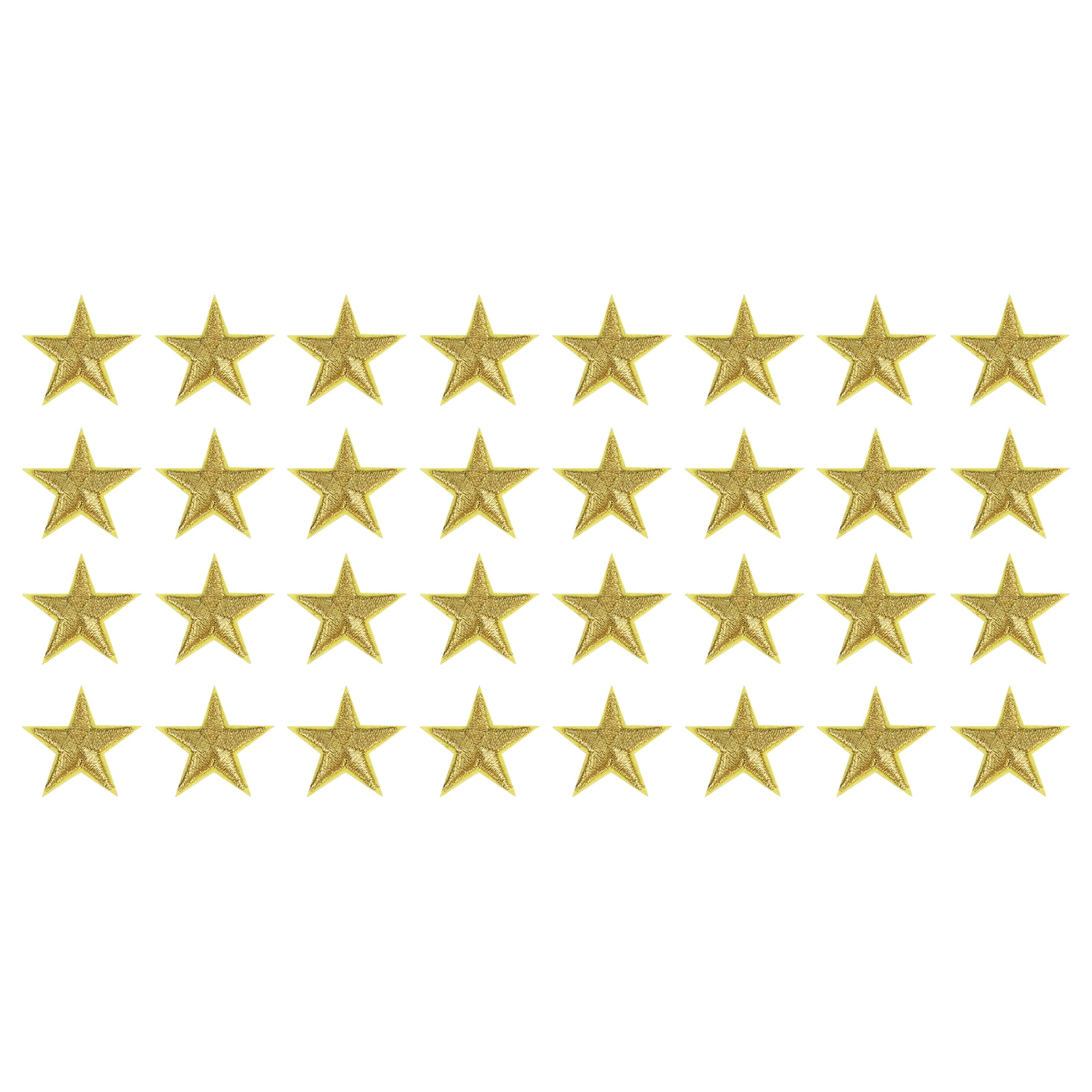Uxcell 32Pack Iron on Star Patches, Sew on Star Embroidered Patches ...