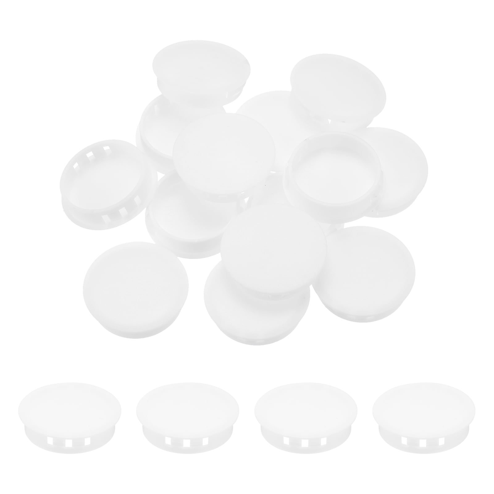 Uxcell 32Pcs 40mm(1 5/9') White Round Hole Plugs Nylon Plastic Flush ...
