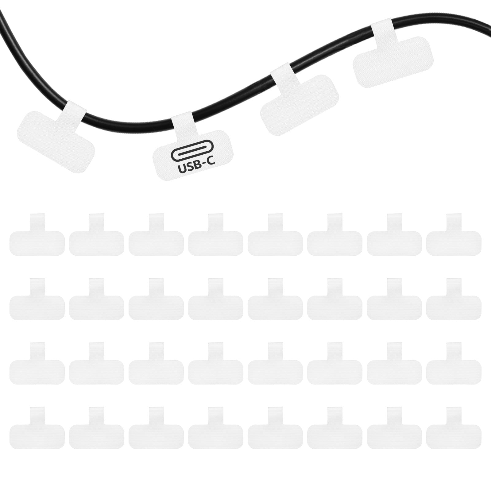 Uxcell 32Pcs Cable Labels Tags, 2.4" Write on Wire Tags Cord Labels ...