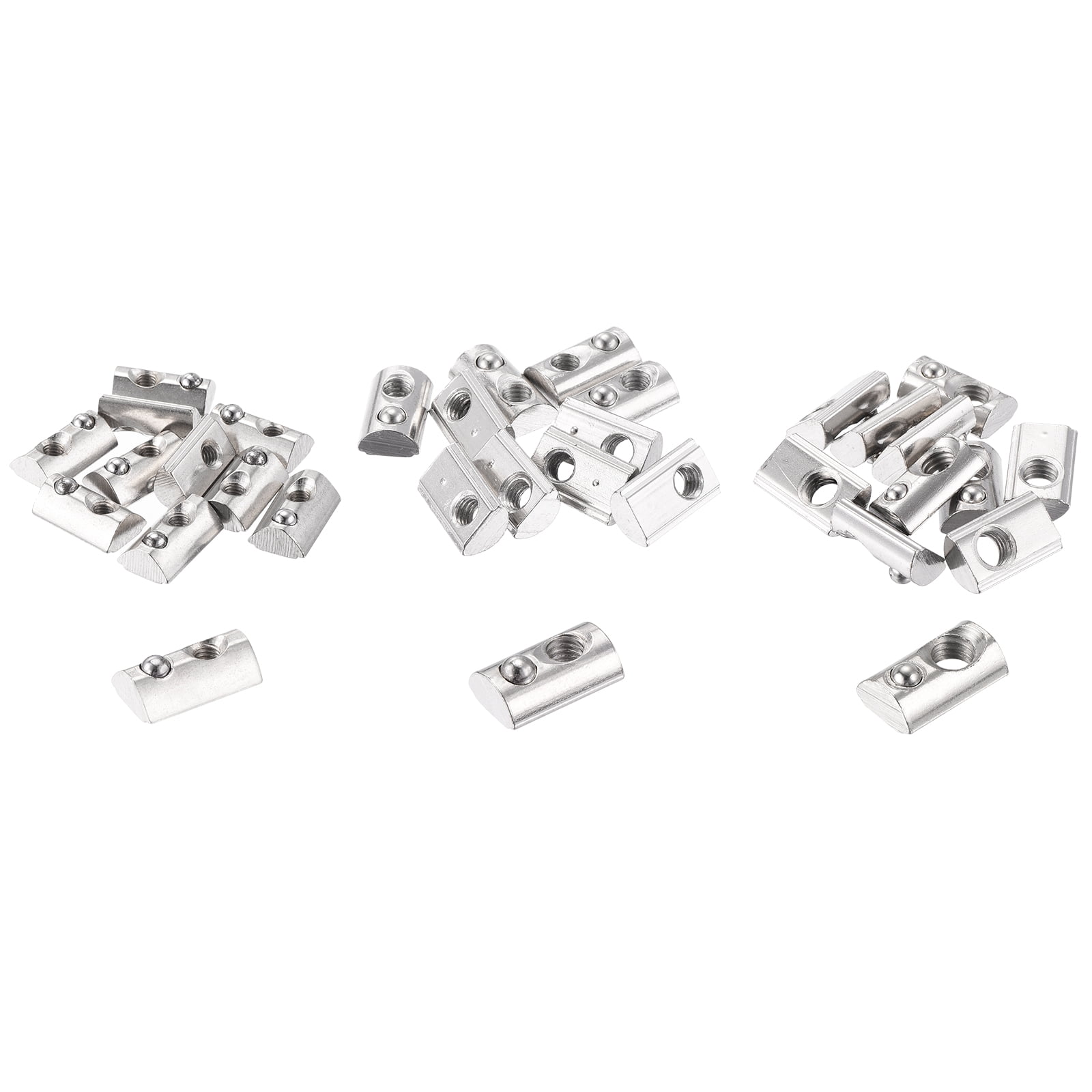 Uxcell 32Pcs M3/M4/M5 T Spring Nuts Half Round T Slot Nut Assortment ...