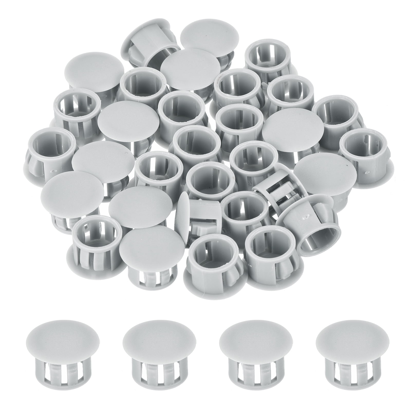 Uxcell 32Pcs Plastic Hole Plugs, Flush Type Panel Hole Plugs Insert End ...