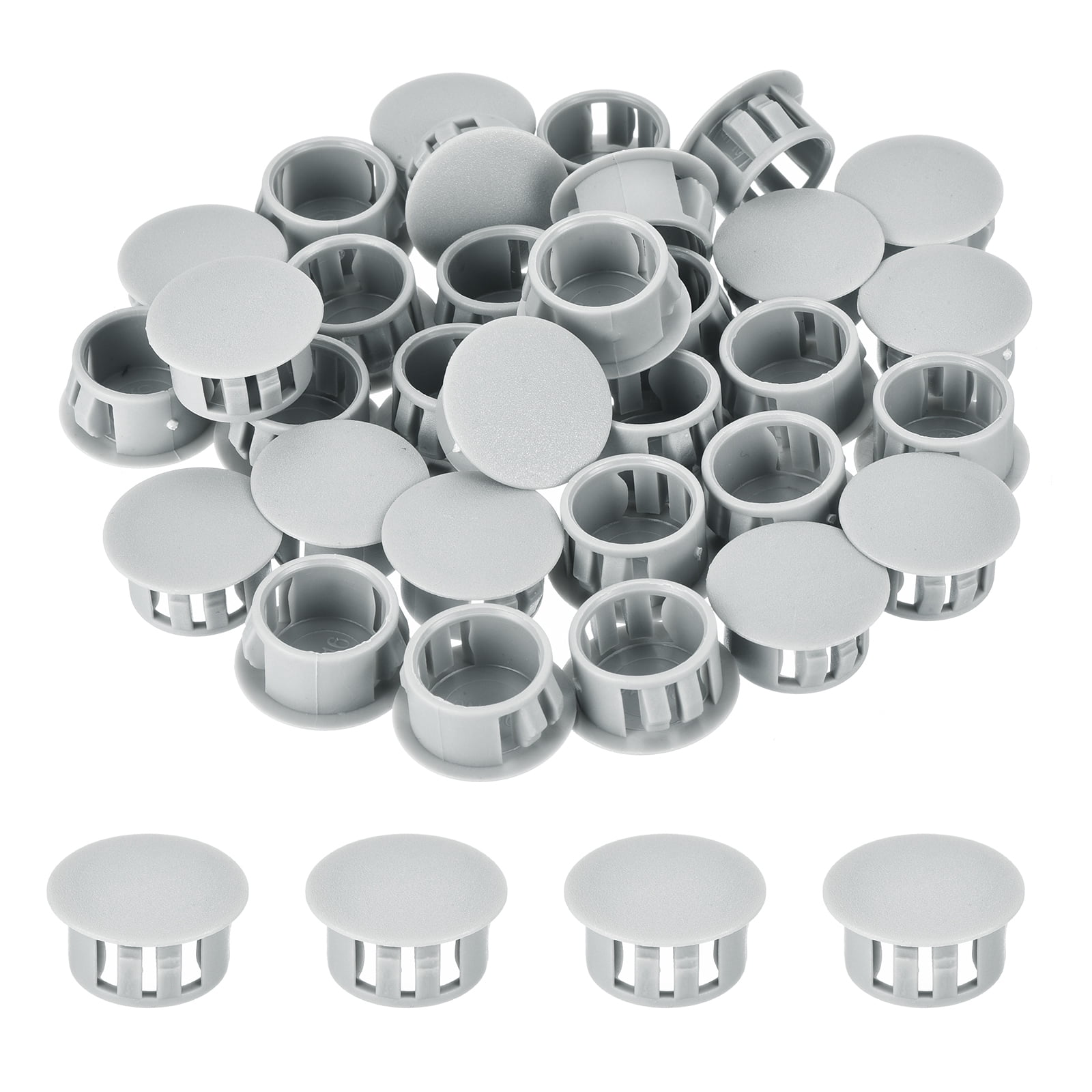 Uxcell 32Pcs Plastic Hole Plugs, Flush Type Panel Hole Plugs Insert End ...