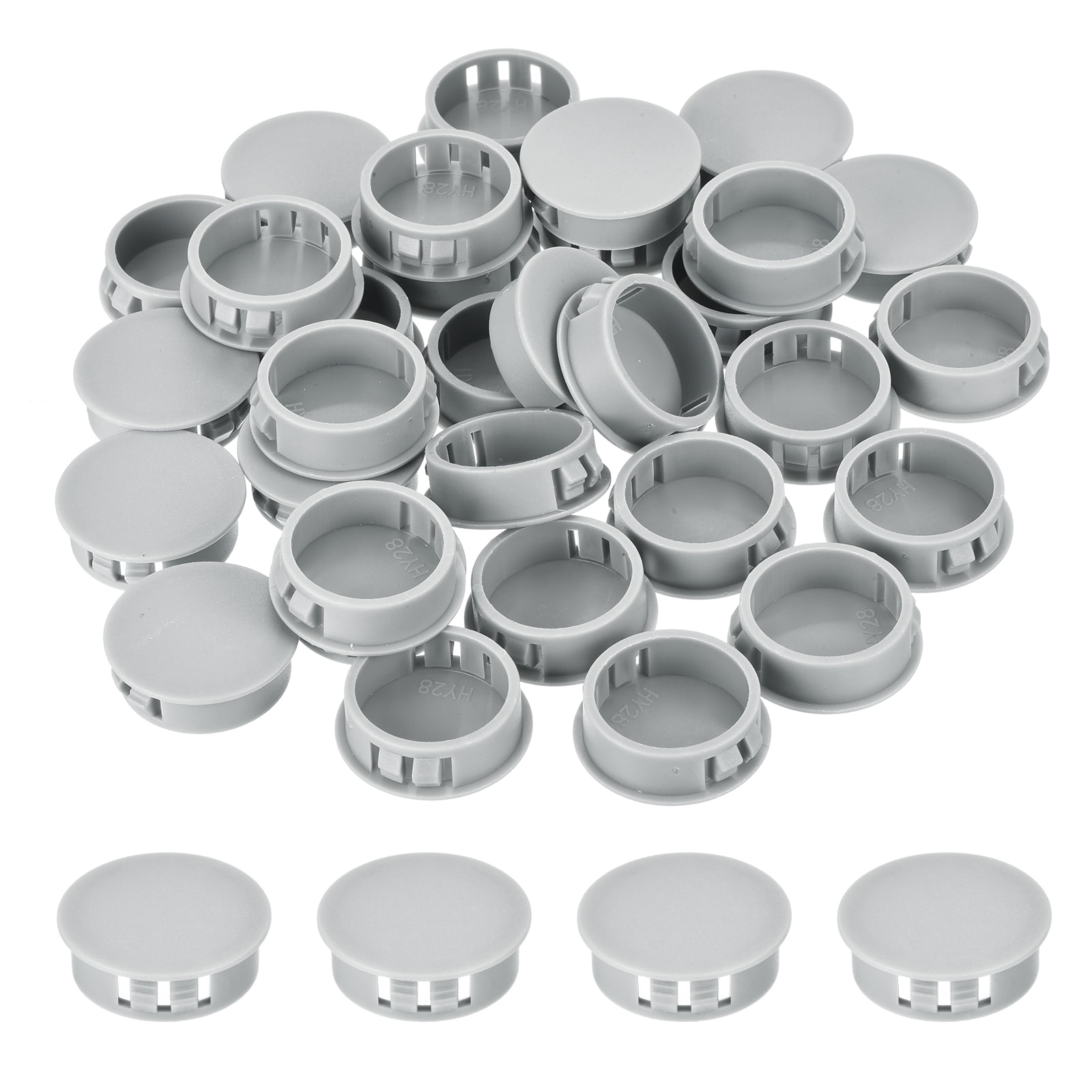 Uxcell 32Pcs Plastic Hole Plugs, Flush Type Panel Hole Plugs Insert End ...