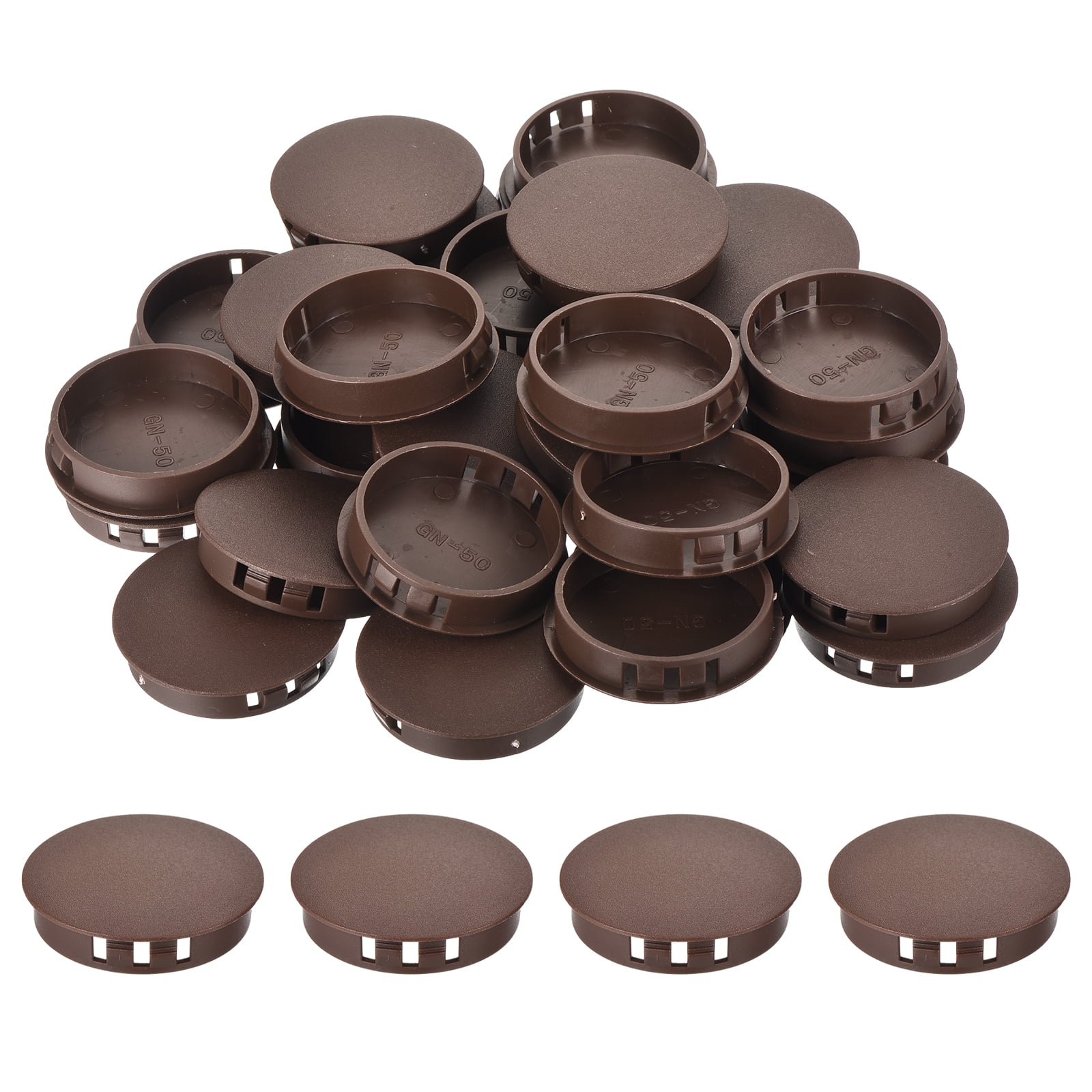 Uxcell 32Pcs Plastic Hole Plugs, Flush Type Panel Hole Plugs Insert End ...