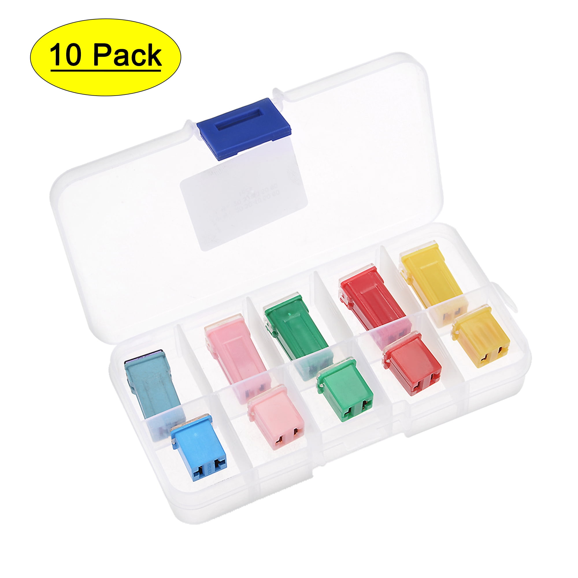 Uxcell 32V 20A 30A 40A 50A 60A Female Terminal Mini Cartridge Fuse Set ...