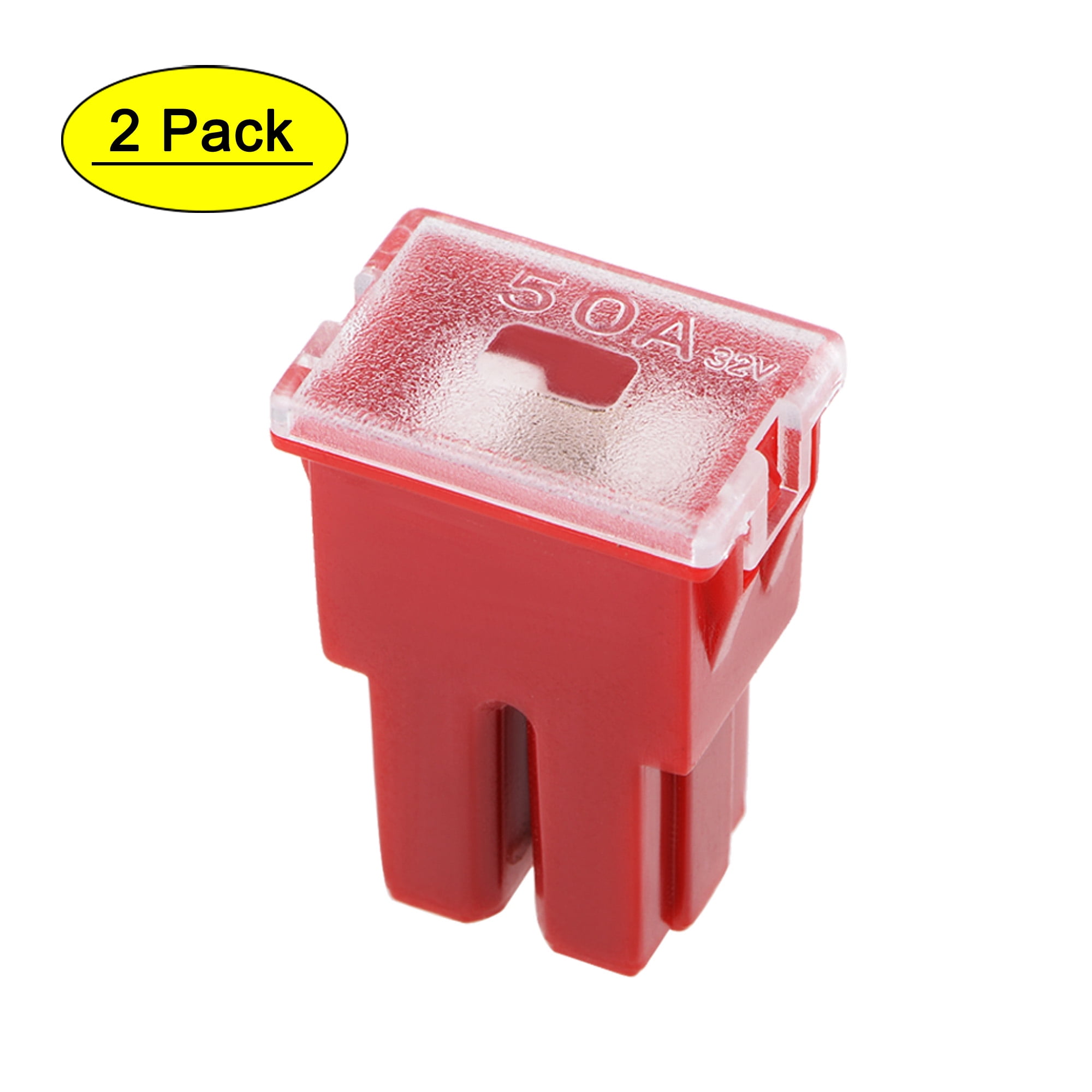 Uxcell 32V 50A Mini Cartridge Fuse Female Terminal J Case Box 2 Pack ...