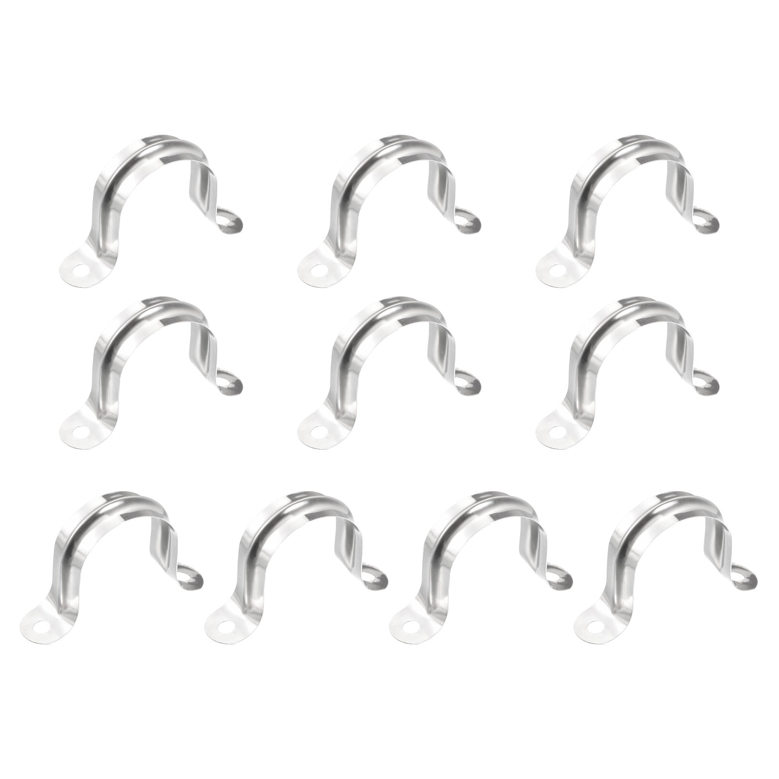 Uxcell 32mm 2 Hole U shaped Rigid Pipe Straps Bracket Tube Clip 48 Pack ...