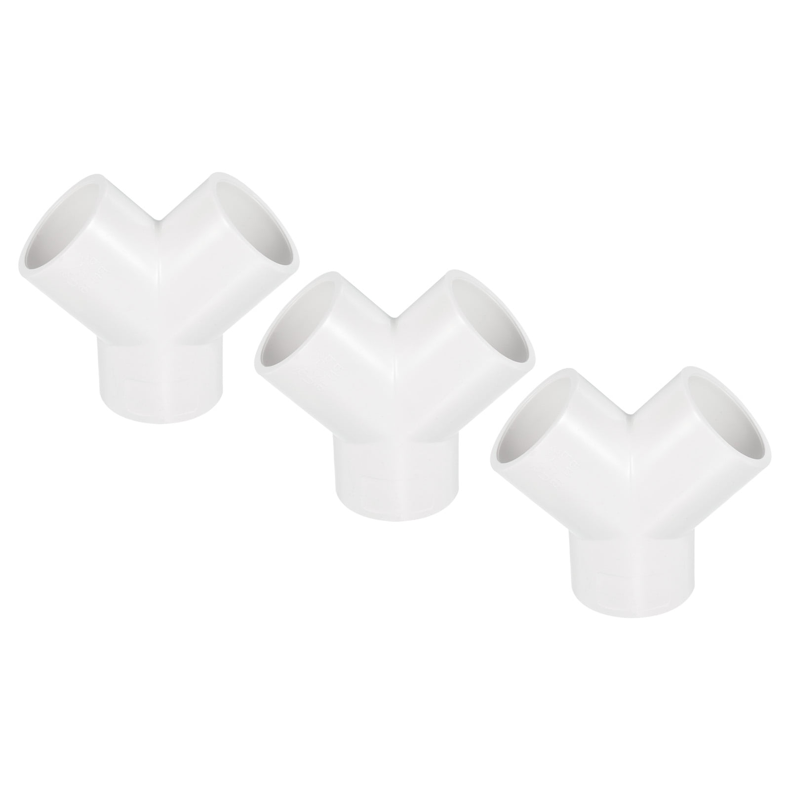 Uxcell 32mm 3 Way Y Shape Joint Connectors Adapters for Garden Home PVC ...