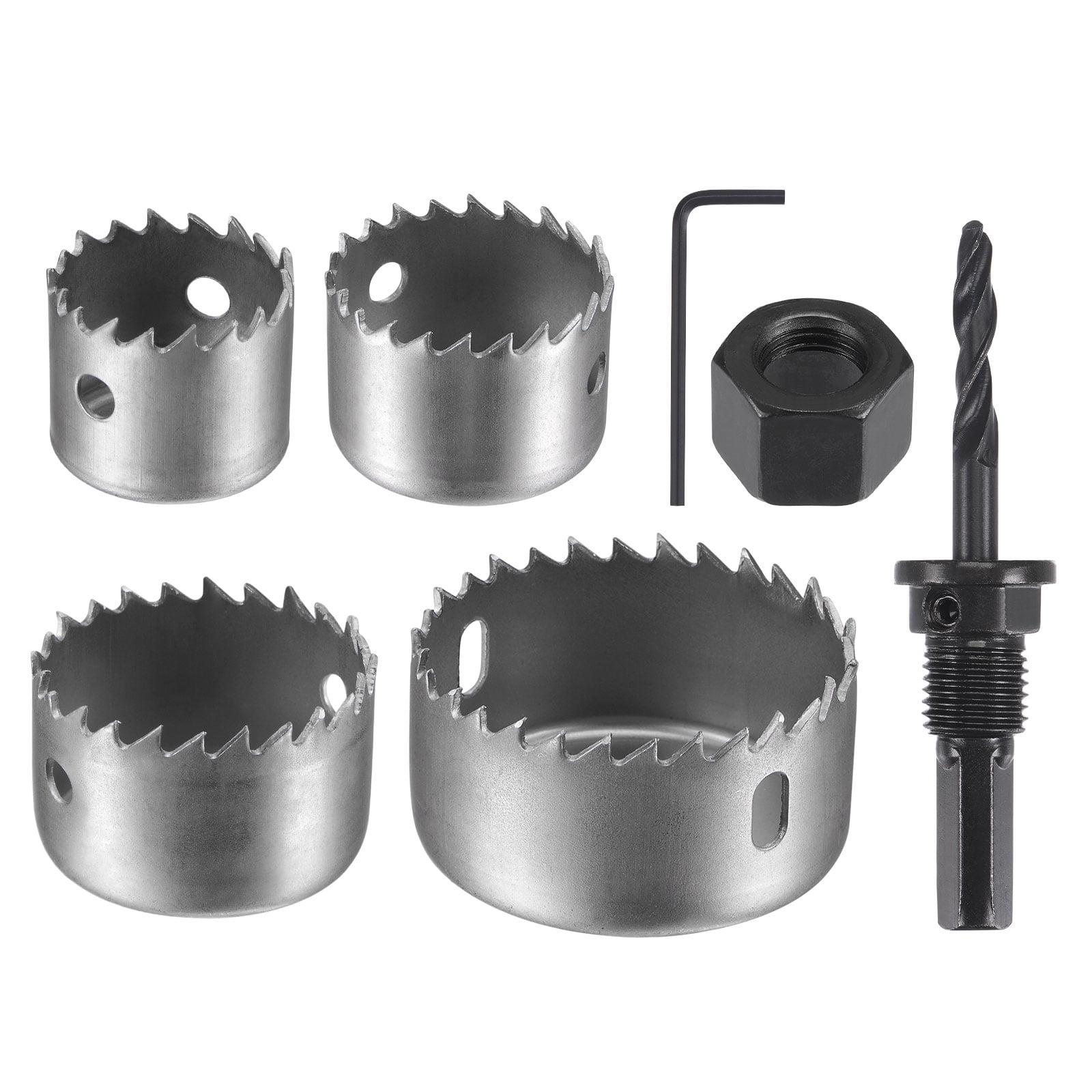 Uxcell 32mm 38mm 44mm 54mm Bi-Metal Hole Saw Cutter Set for Metal Wood ...