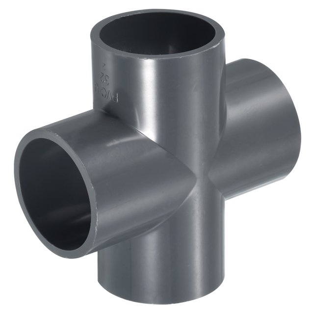 Uxcell Tee Shape Tubing Cross Joint Connectors Adapters Water Pipe ...