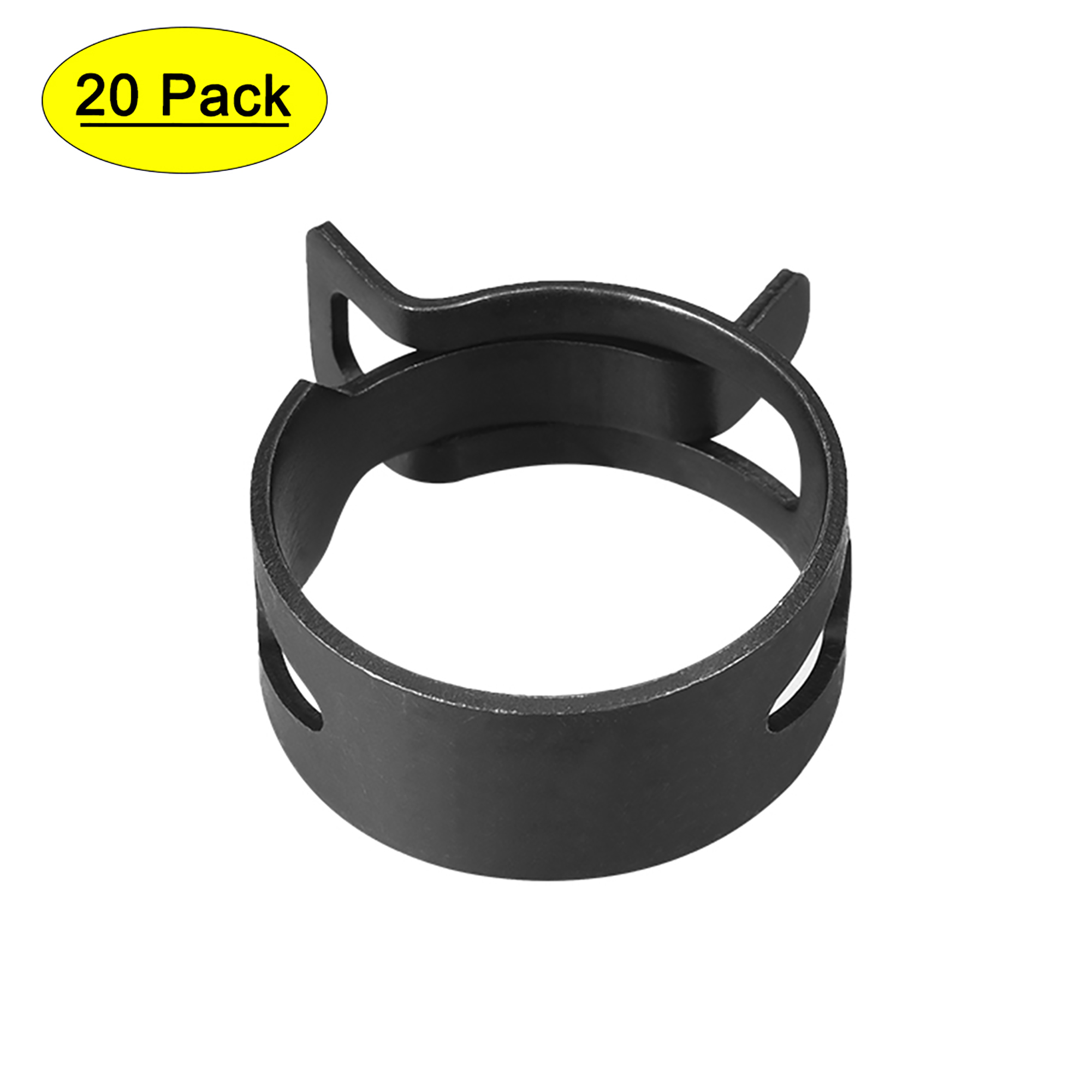 Uxcell 32mm Black Steel Band Spring Clamp for Fuel Line Silicone Hose ...