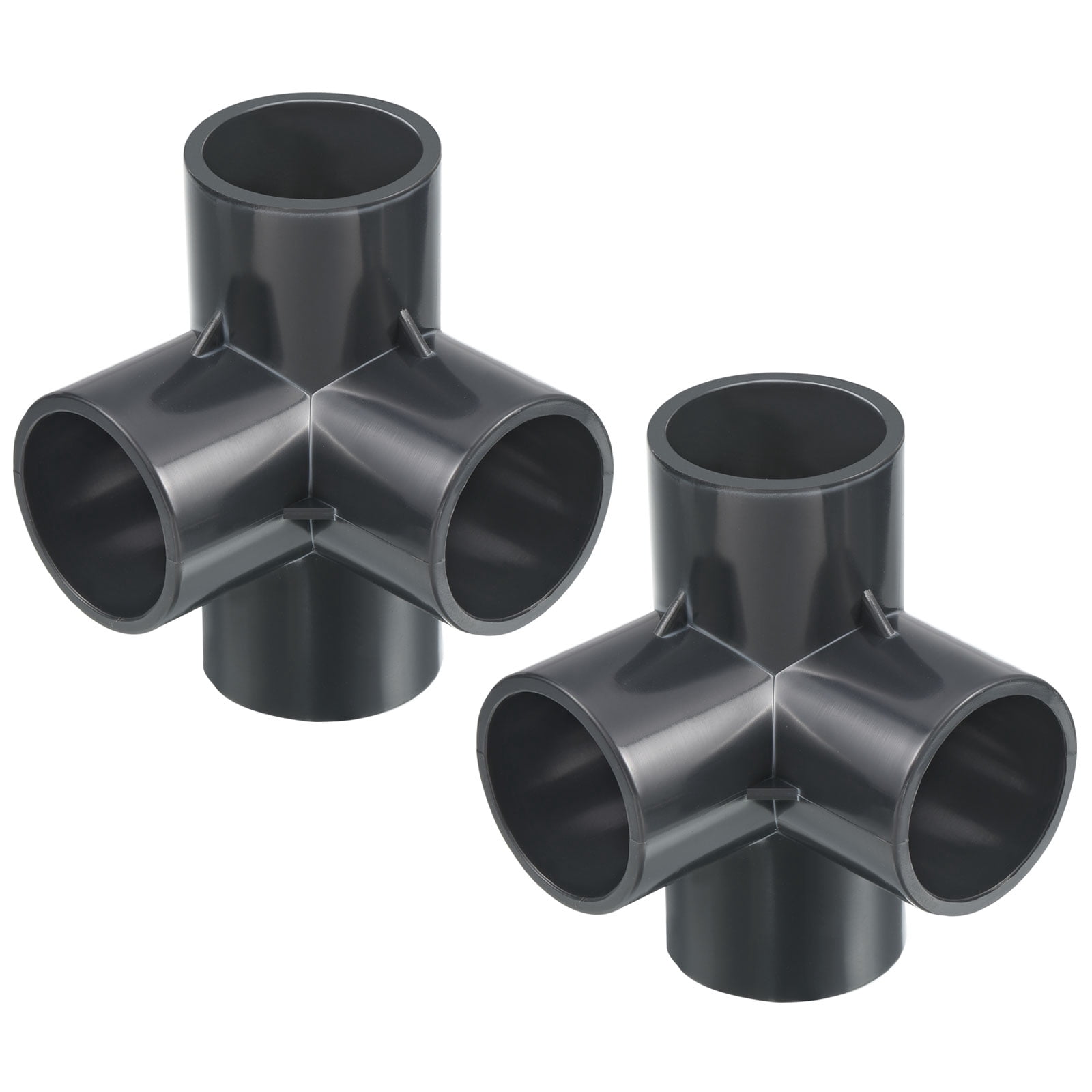 Uxcell 32mm ID Elbow Pipe Fittings 4 Way Side Outlet Cross Fittings ...