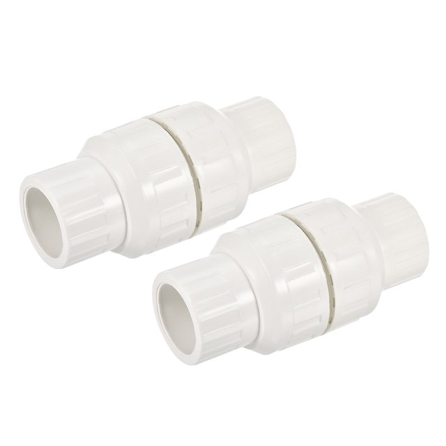 Uxcell 32mm ID Slip End Spring Inline Connector Check Valves White 2 ...
