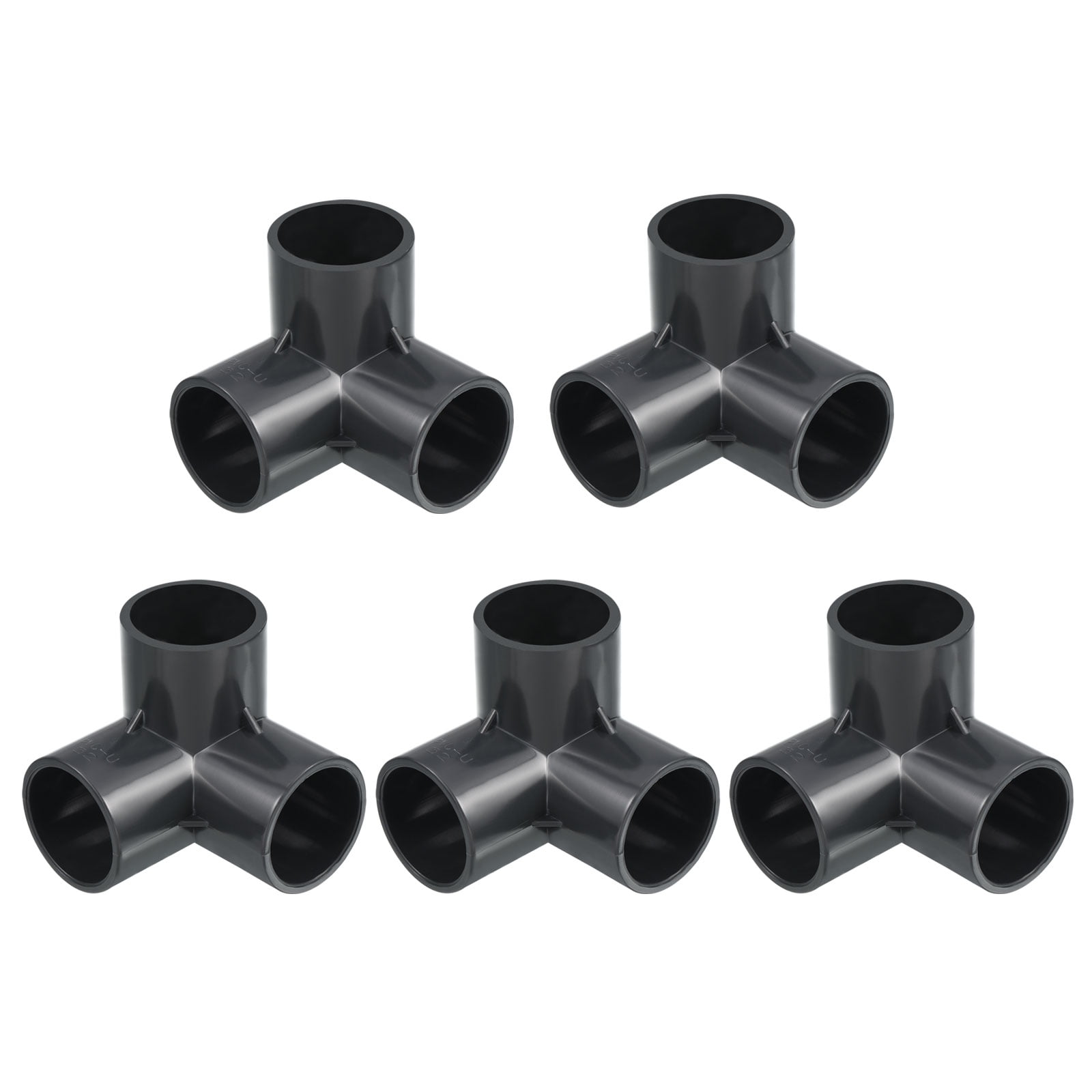 Uxcell 32mm ID UPVC Pipe Fittings 3 Way Elbow Side Outlet Tee Furniture ...