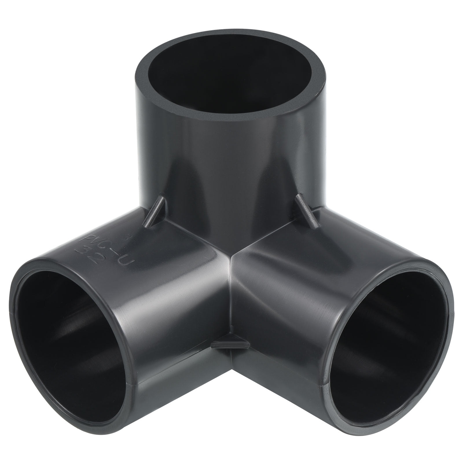 Uxcell 32mm ID Pipe Fittings 3 Way Elbow Side Outlet Tee Furniture ...