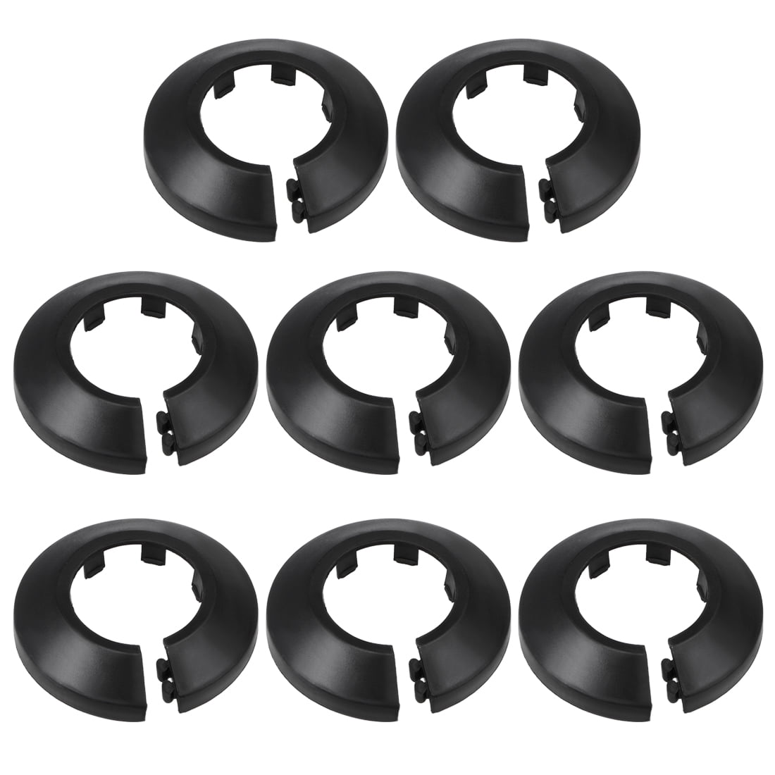 Uxcell 32mm PP Plastic Black Water Pipe Cover Decoration 8 Pack ...